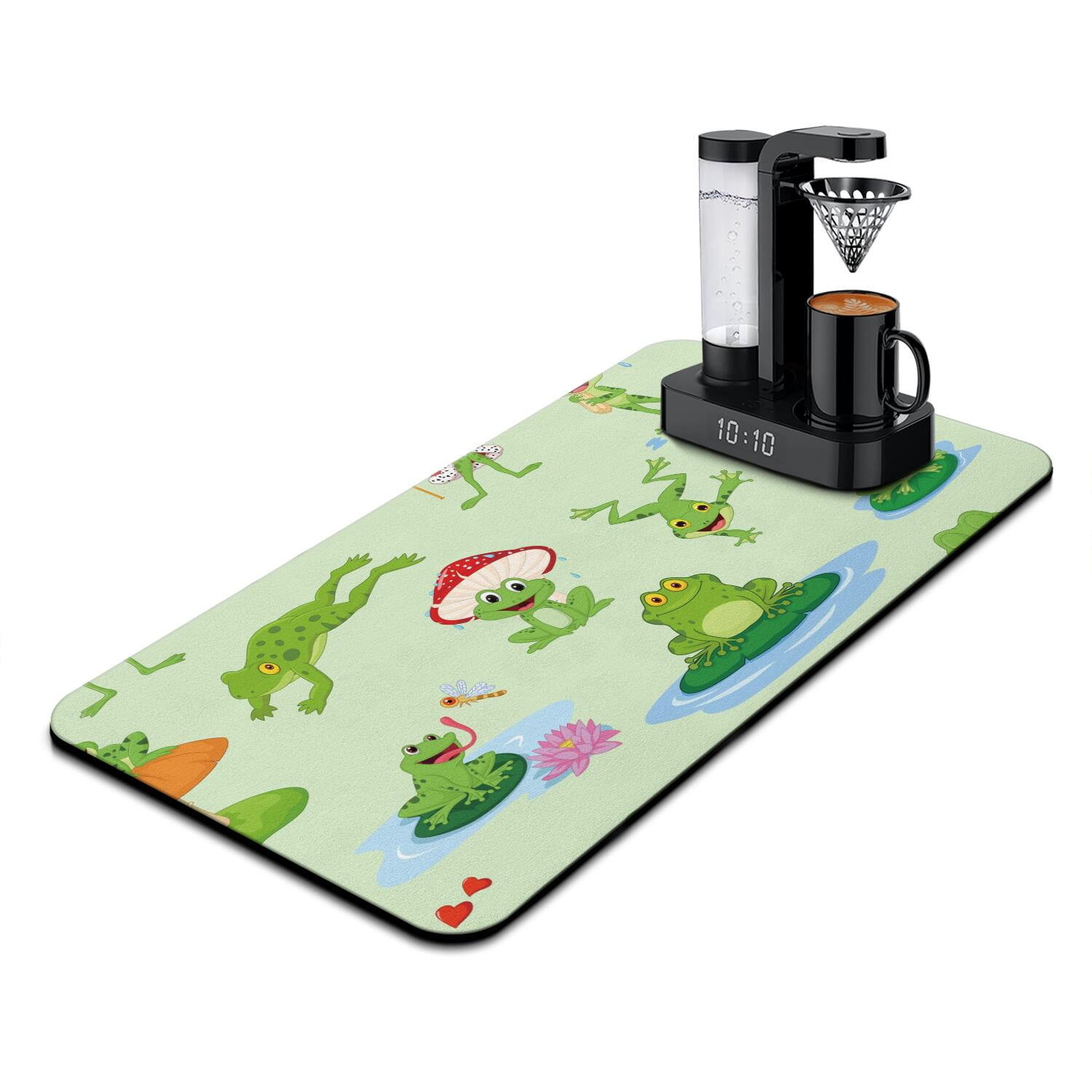 Frog and Rainforest Coffee Bar Mat - Multi-Purpose Absorbent Mat, Tree ...