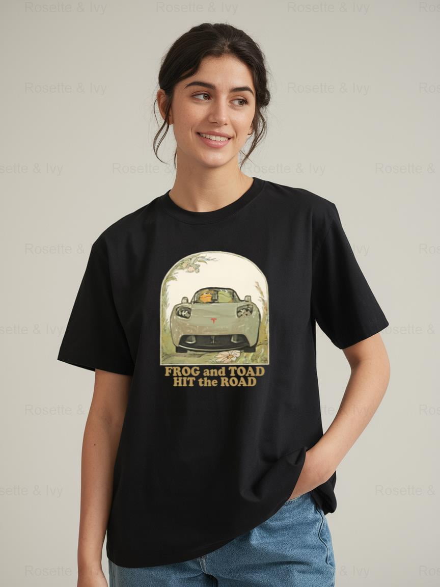 Frog and Toad T Shirt Hit the Road Adventure Retro Book Graphic, for ...