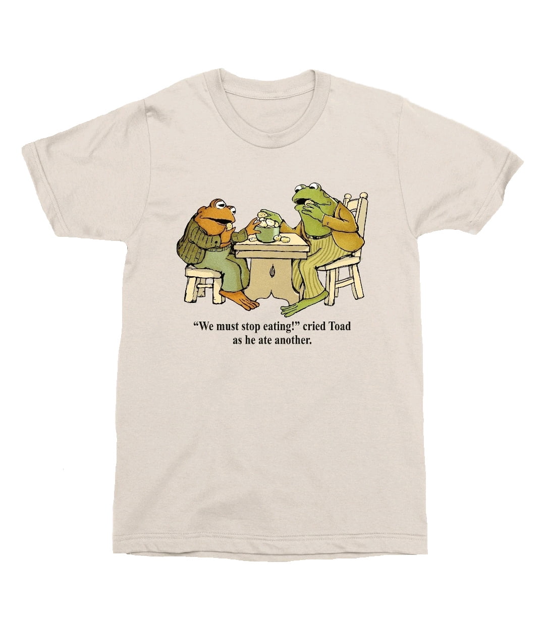 Frog and Toad Graphic T-Shirt, Tan, Large, Men's Short Sleeve Crew Neck ...