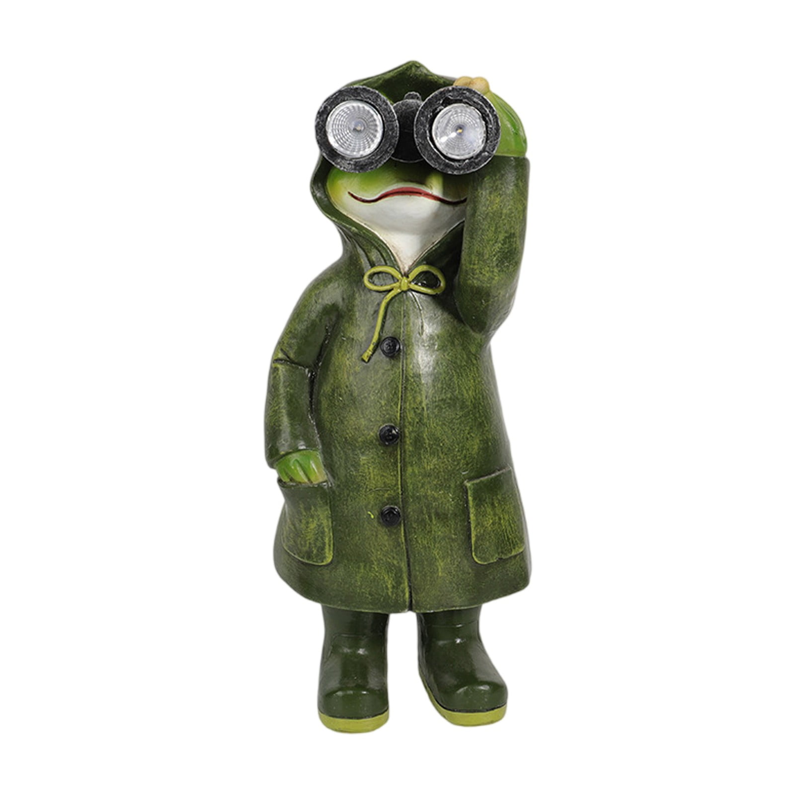 Frog in Raincoat Statue, Decorative Resin Craft Ornament for Home Shelf ...