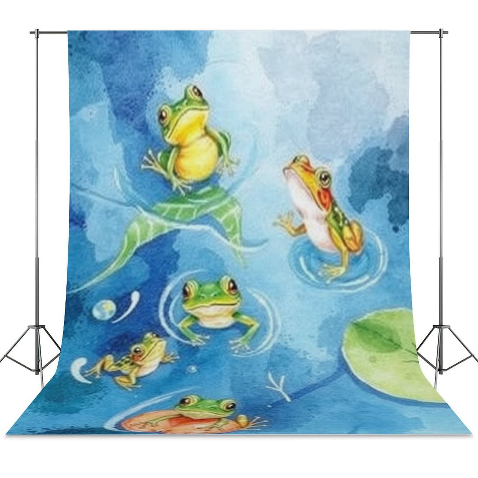 Frog in The Pond Backdrop Baby Shower Newborn Portrait Girl Boy ...