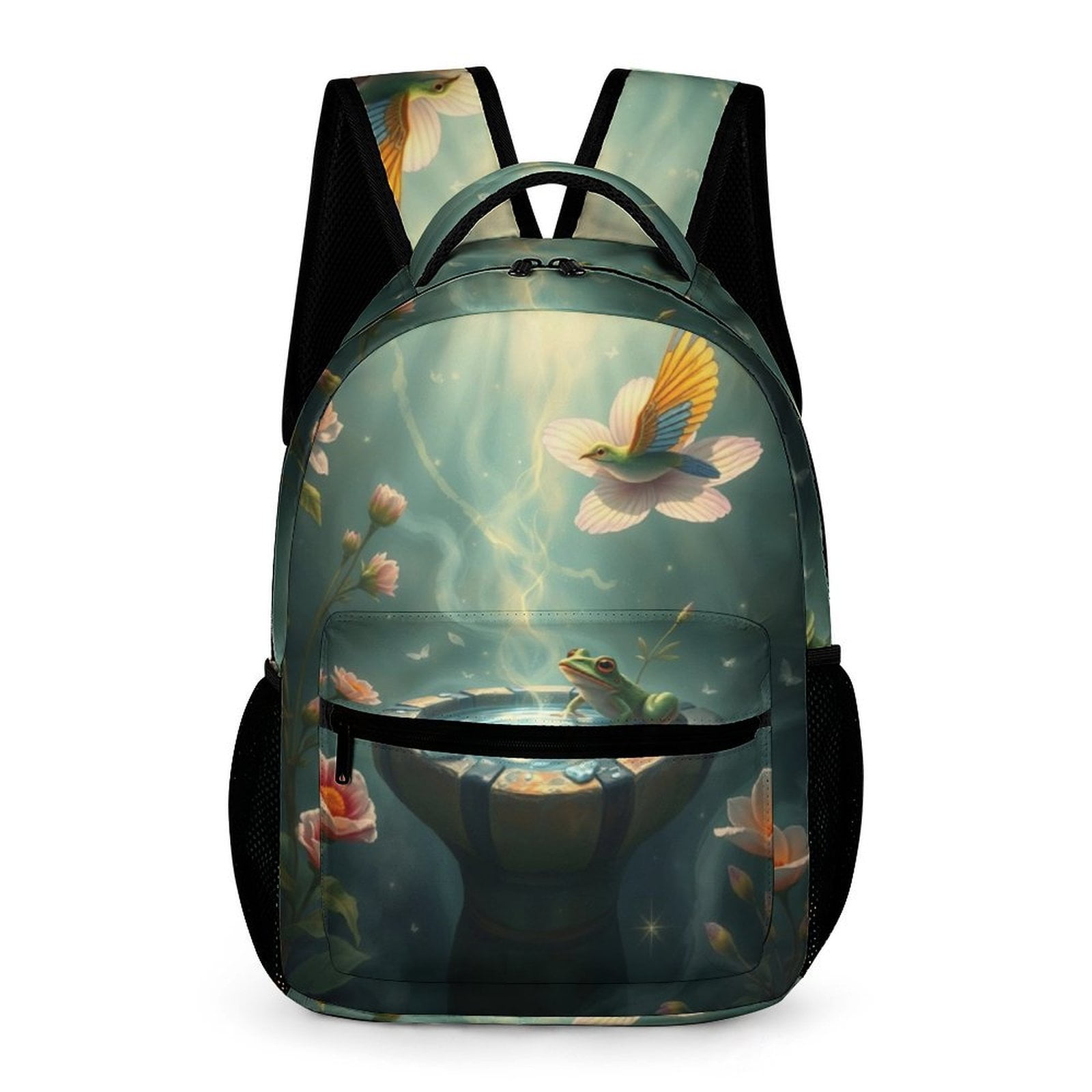 Frog in The Pond Backpack Large Capacity Travel Hiking Laptop Backpacks ...