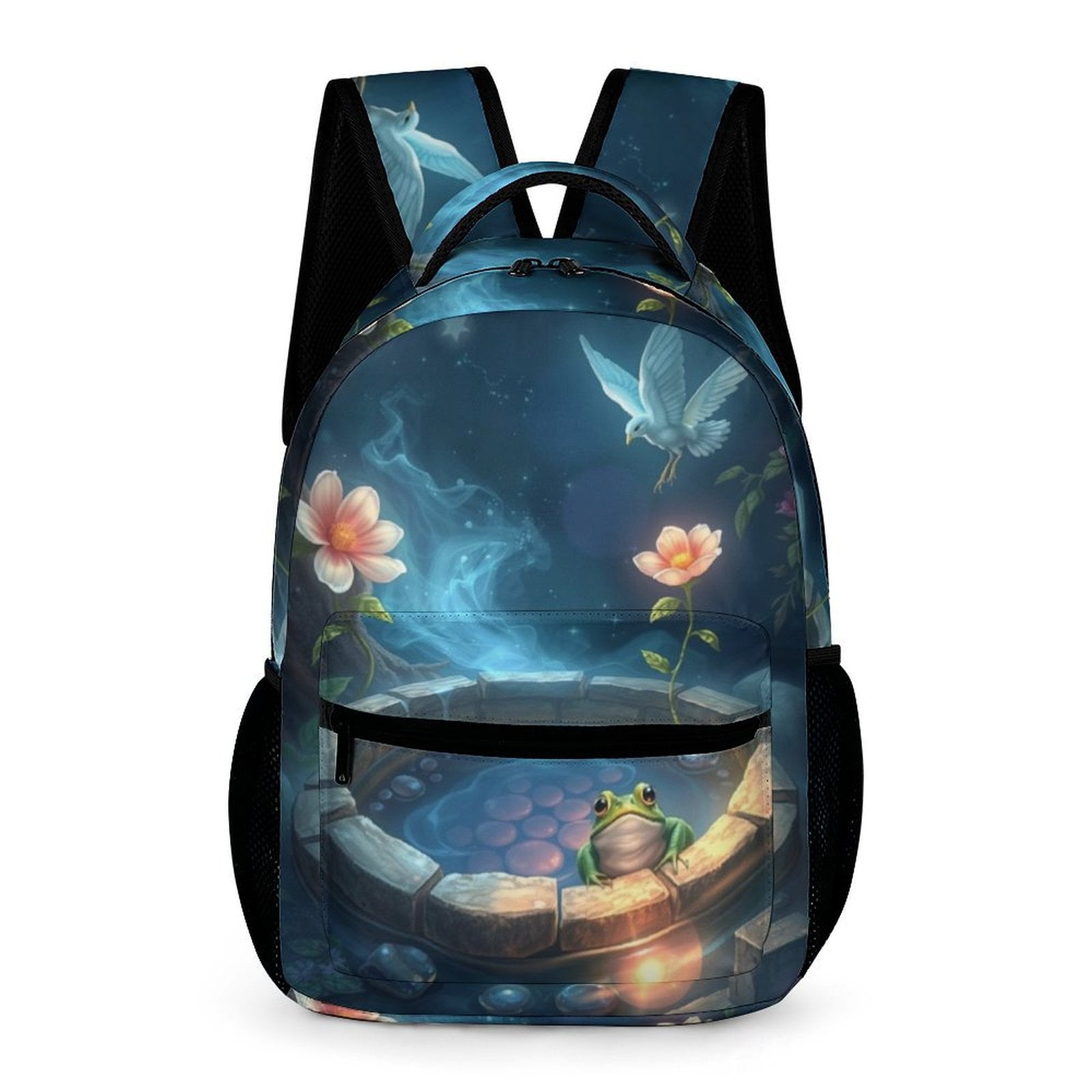 Frog in The Pond Backpack Student Bookbag School Bag Laptop Backpacks ...
