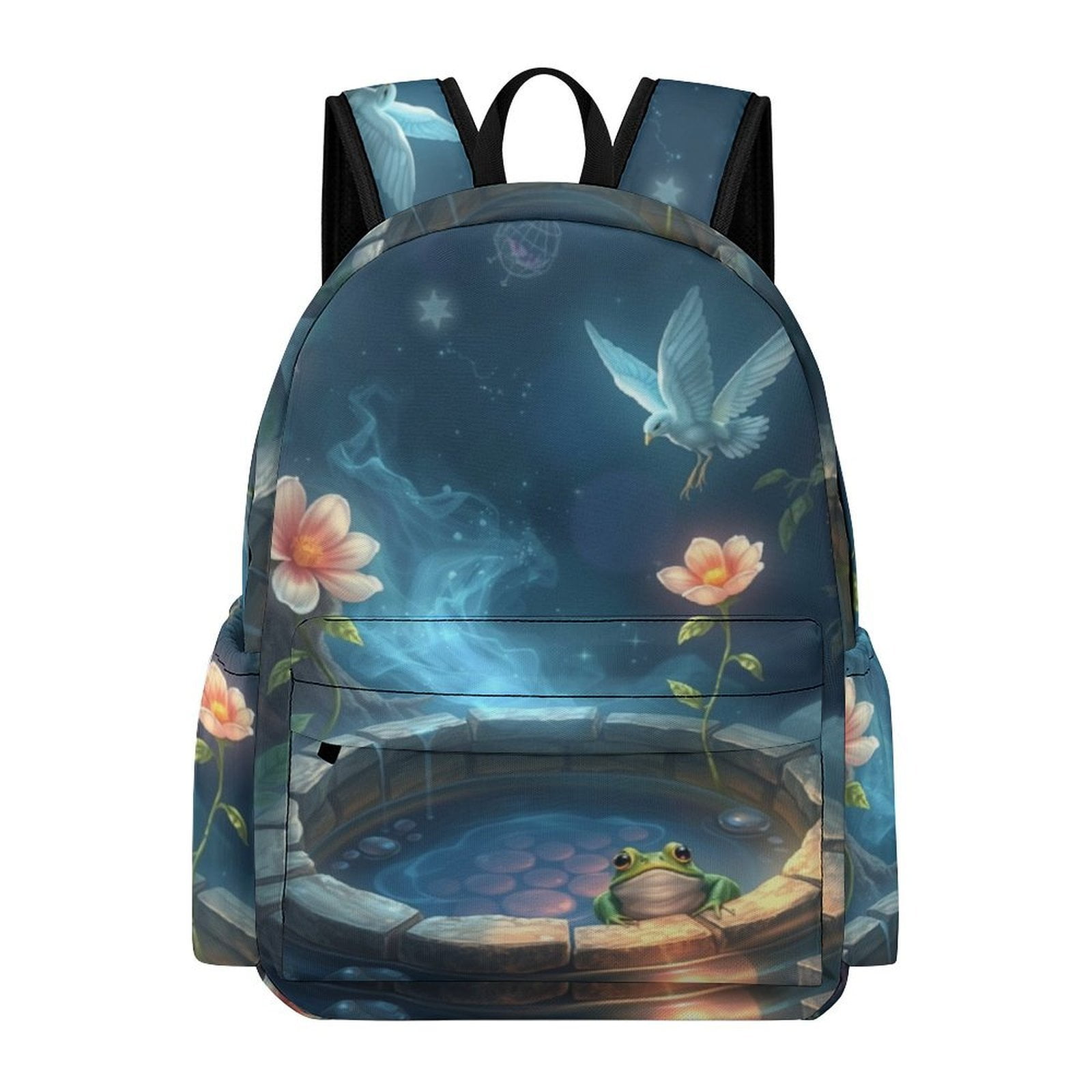 Frog in The Pond Backpacks Teenager Bookbag Casual Students School Bag ...
