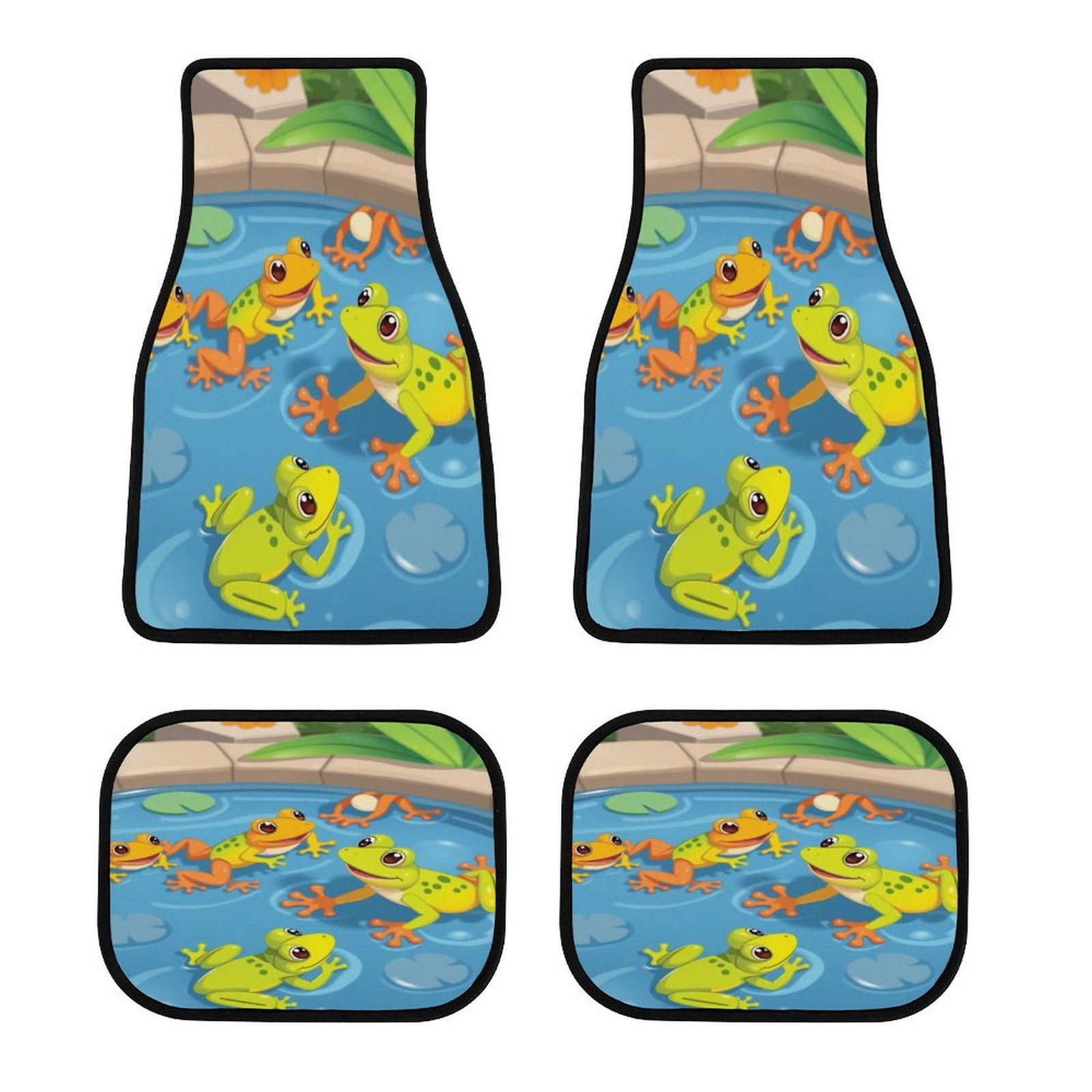 Frog in The Pond Car Floor Mats 4 Pieces Car Floor Mats Full Set, All ...
