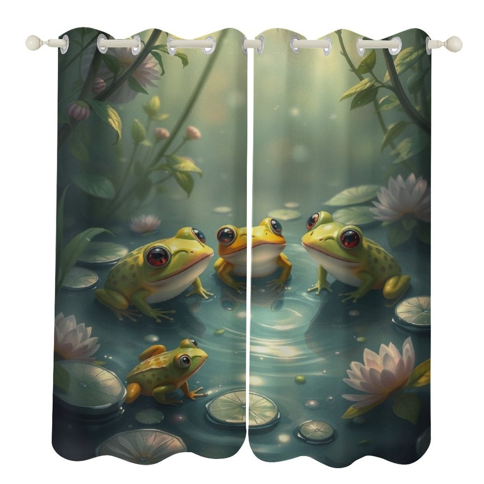 Frog in The Pond Curtain for Living Room Bedroom Set Design High ...