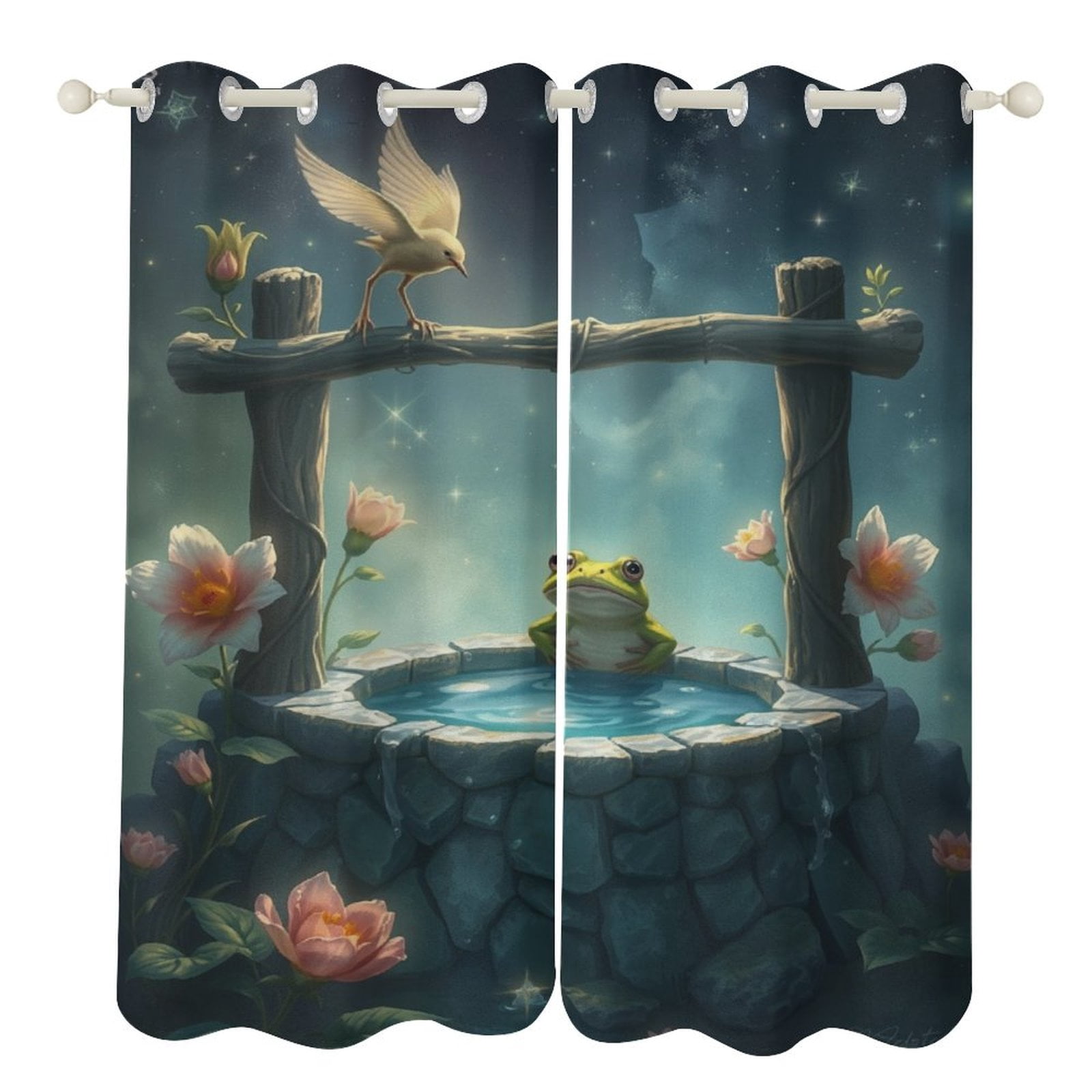Frog in The Pond Curtains for Bedroom Living Room Drapes Kitchen Room ...