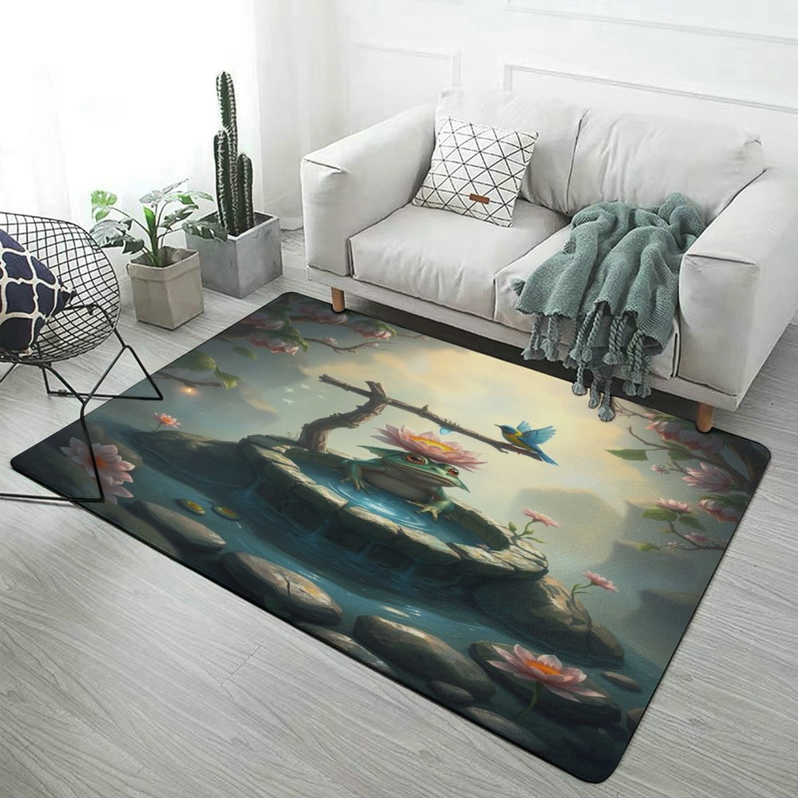 Frog in The Pond European Living Room Carpets Rugs Luxury Bedroom Study ...