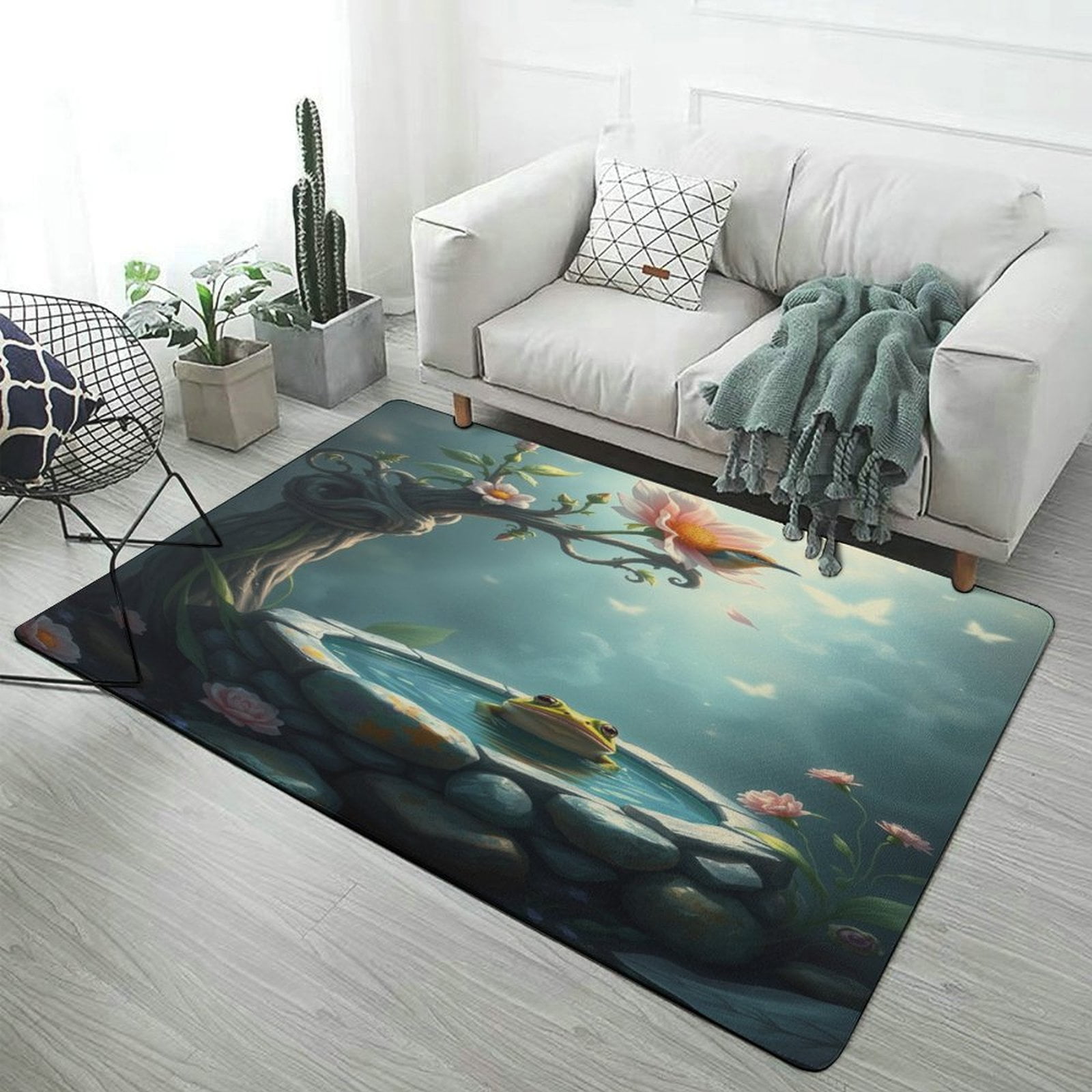 Frog in The Pond European Living Room Carpets Rugs Luxury Bedroom Study ...