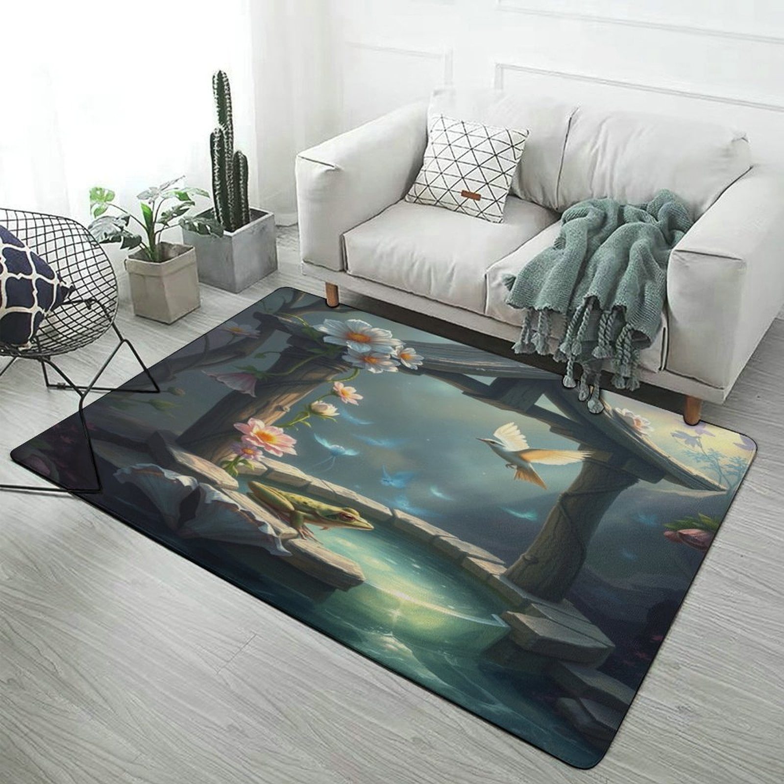 Frog in The Pond European Living Room Carpets Rugs Luxury Bedroom Study ...