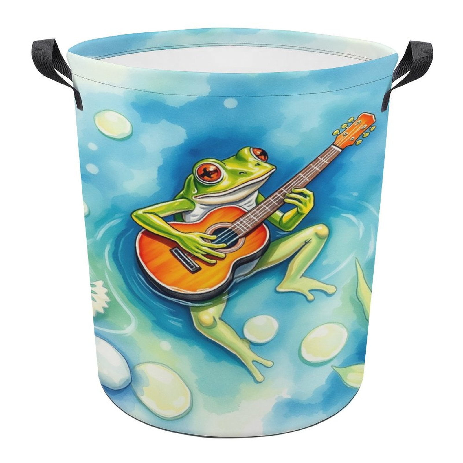 Frog in The Pond Laundry Basket Collapsible Animated Clothes Hamper for ...