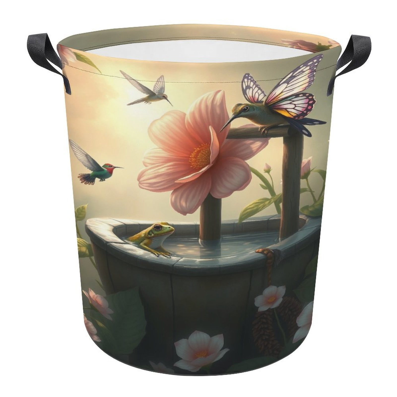 Frog in The Pond Laundry Basket Collapsible Animated Clothes Hamper for ...