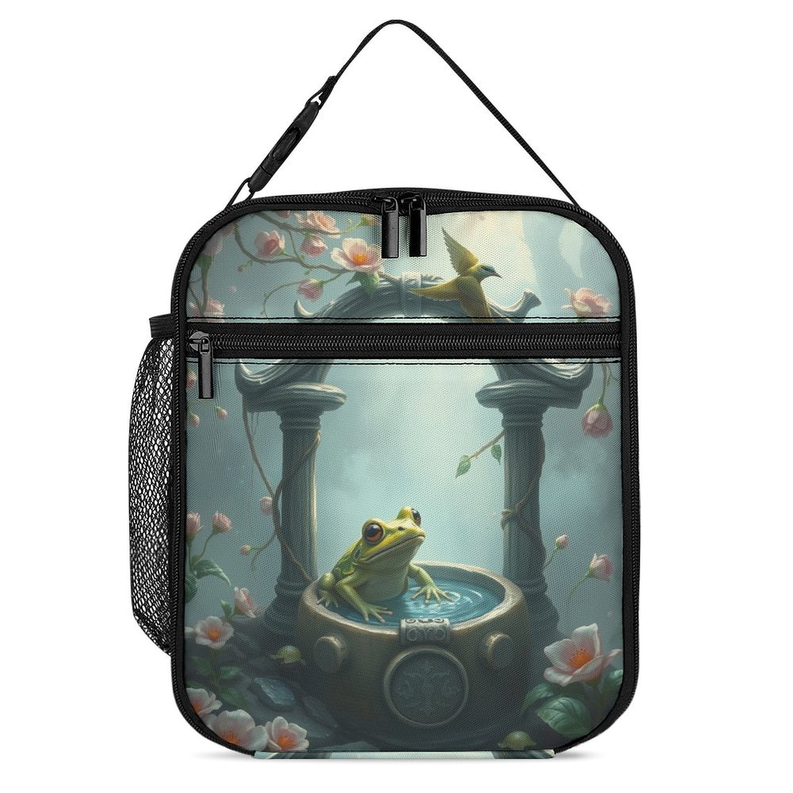 Frog in The Pond Lunch Box Food Bag for Work Office Outdoor Picnic Meal ...