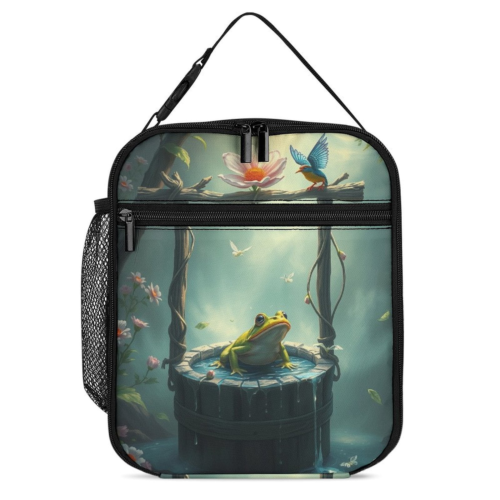 Frog in The Pond Lunch Box Food Bag for Work Office Outdoor Picnic Meal ...