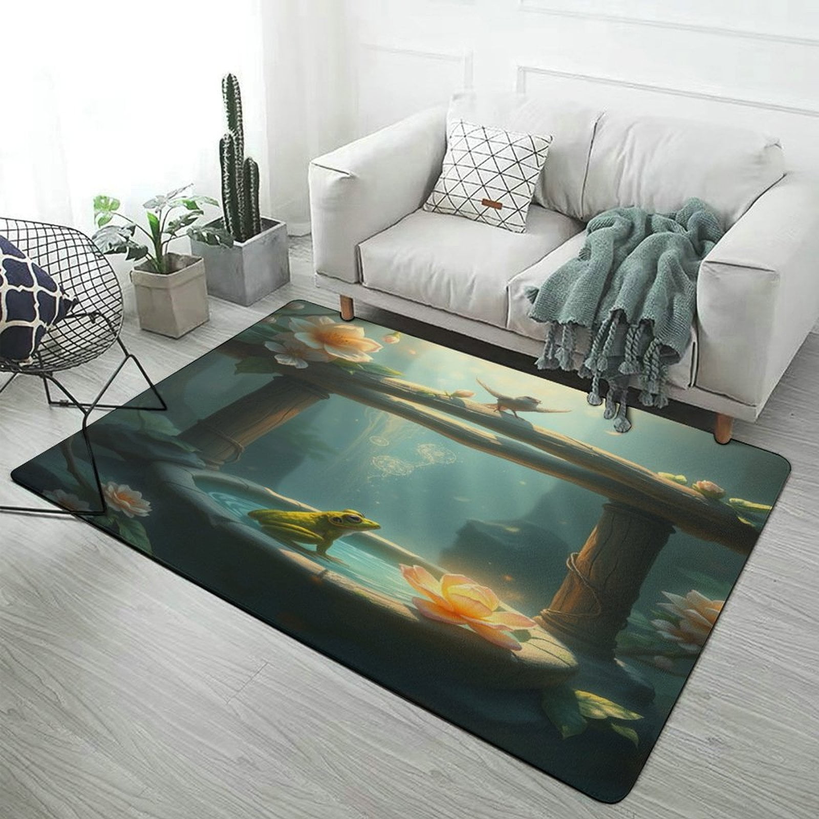 Frog in The Pond Modern Simplicity Carpets Living Room Sofas Coffee Tables Rugs Short Plush ...