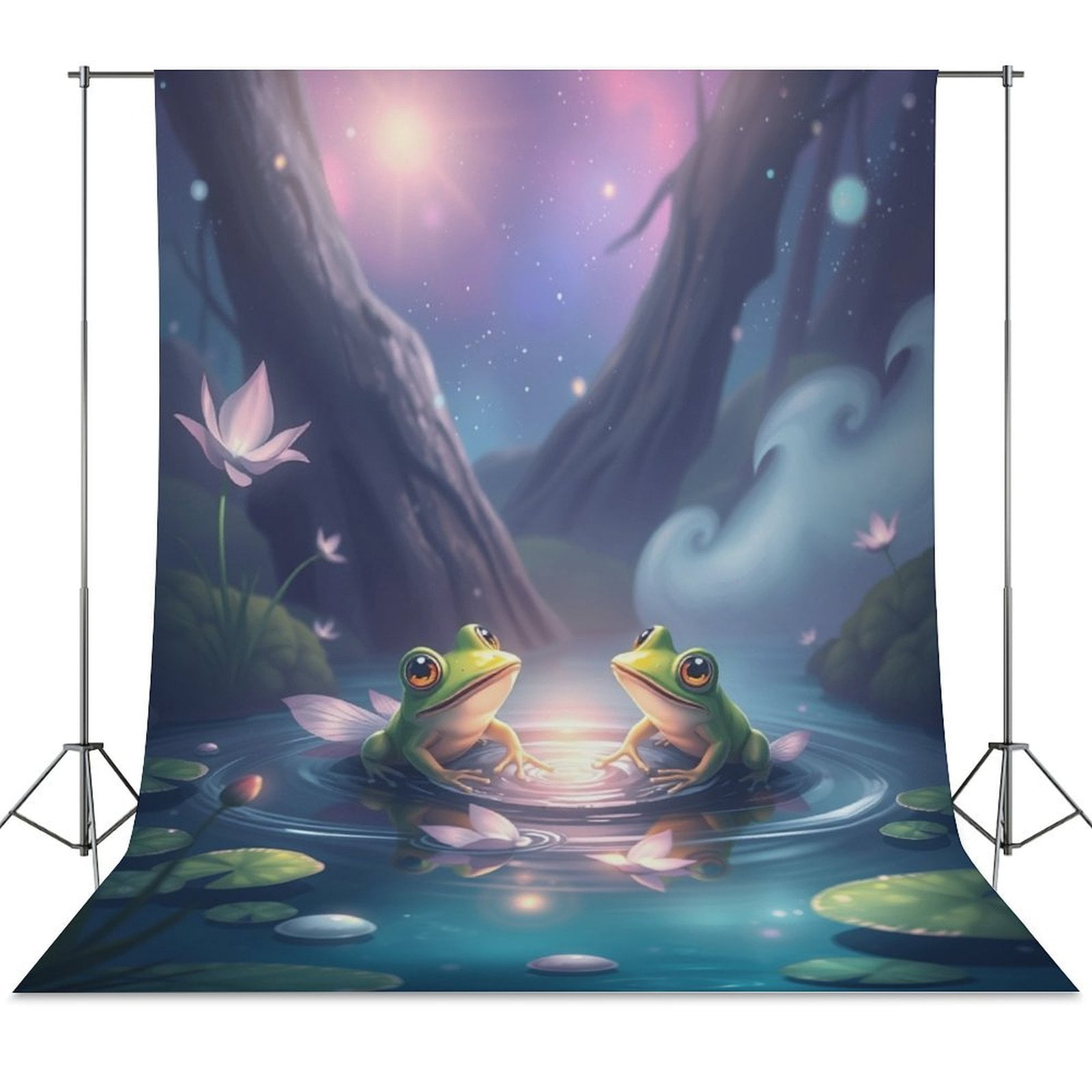 Frog in The Pond Party Backdrop Birthday Decoration Backgrounds for ...