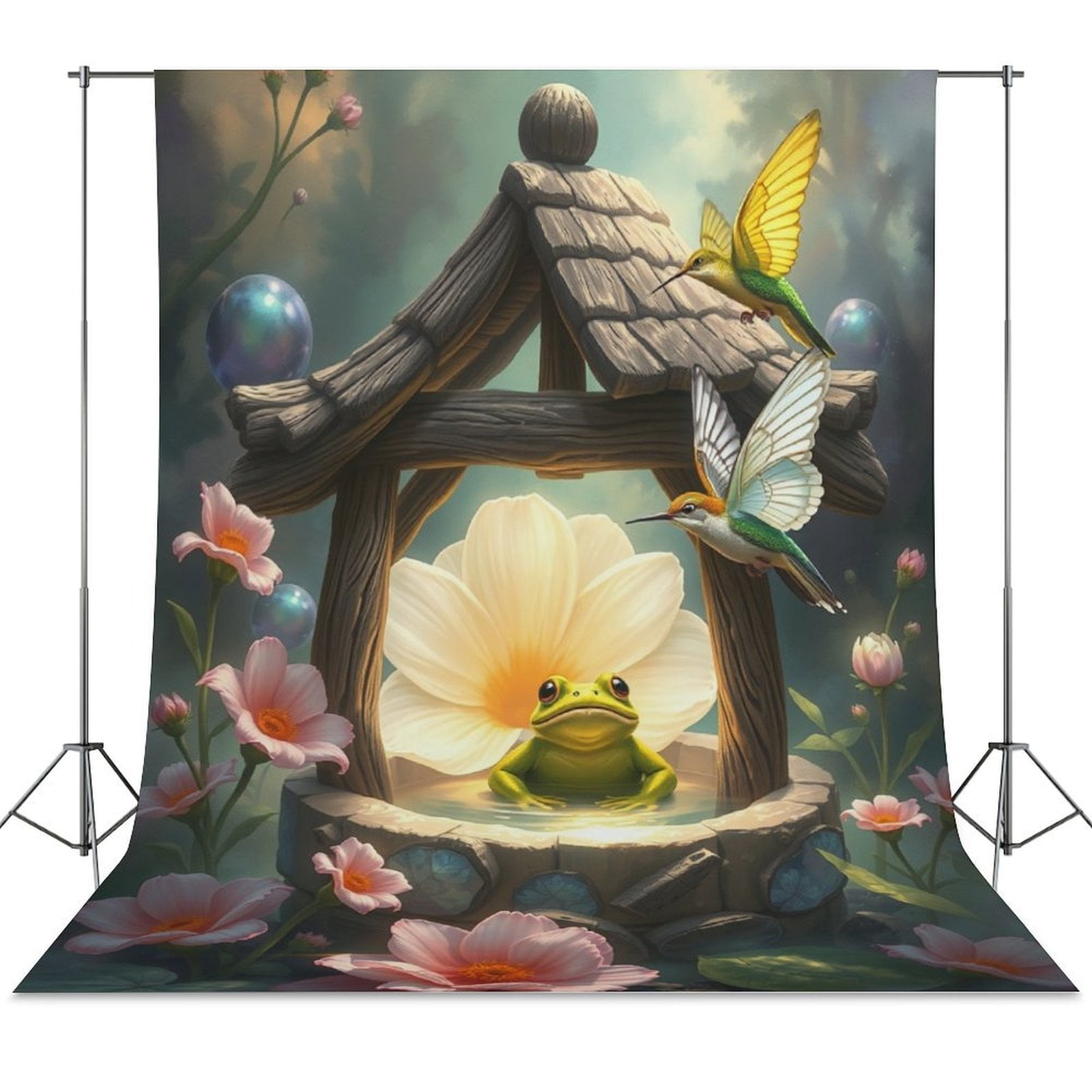 Frog in The Pond Party Backdrop Birthday Decoration Backgrounds for ...