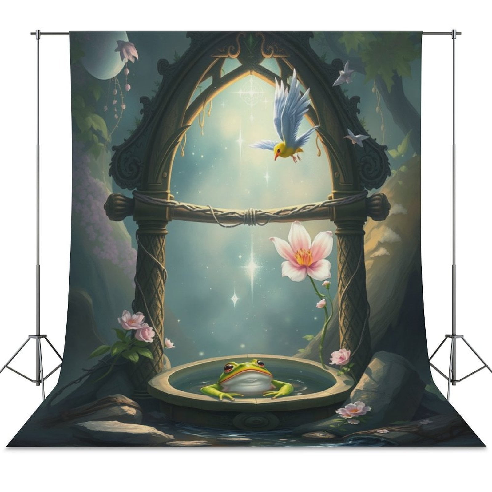 Frog in The Pond Party Backdrop Birthday Decoration Backgrounds for ...