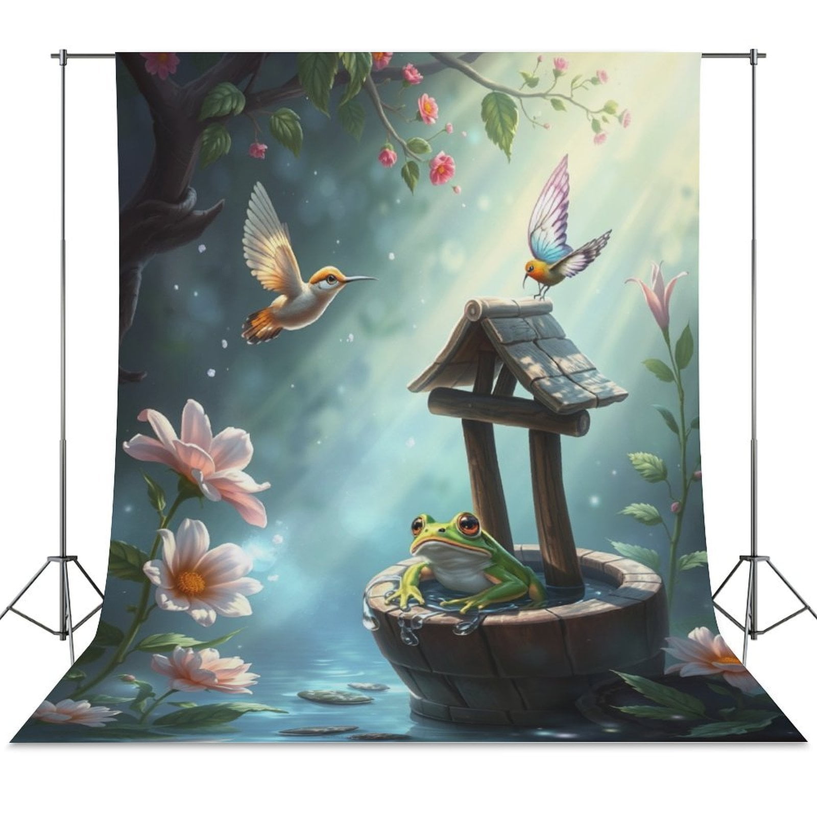 Frog in The Pond Party Backdrop Birthday Decoration Backgrounds for ...