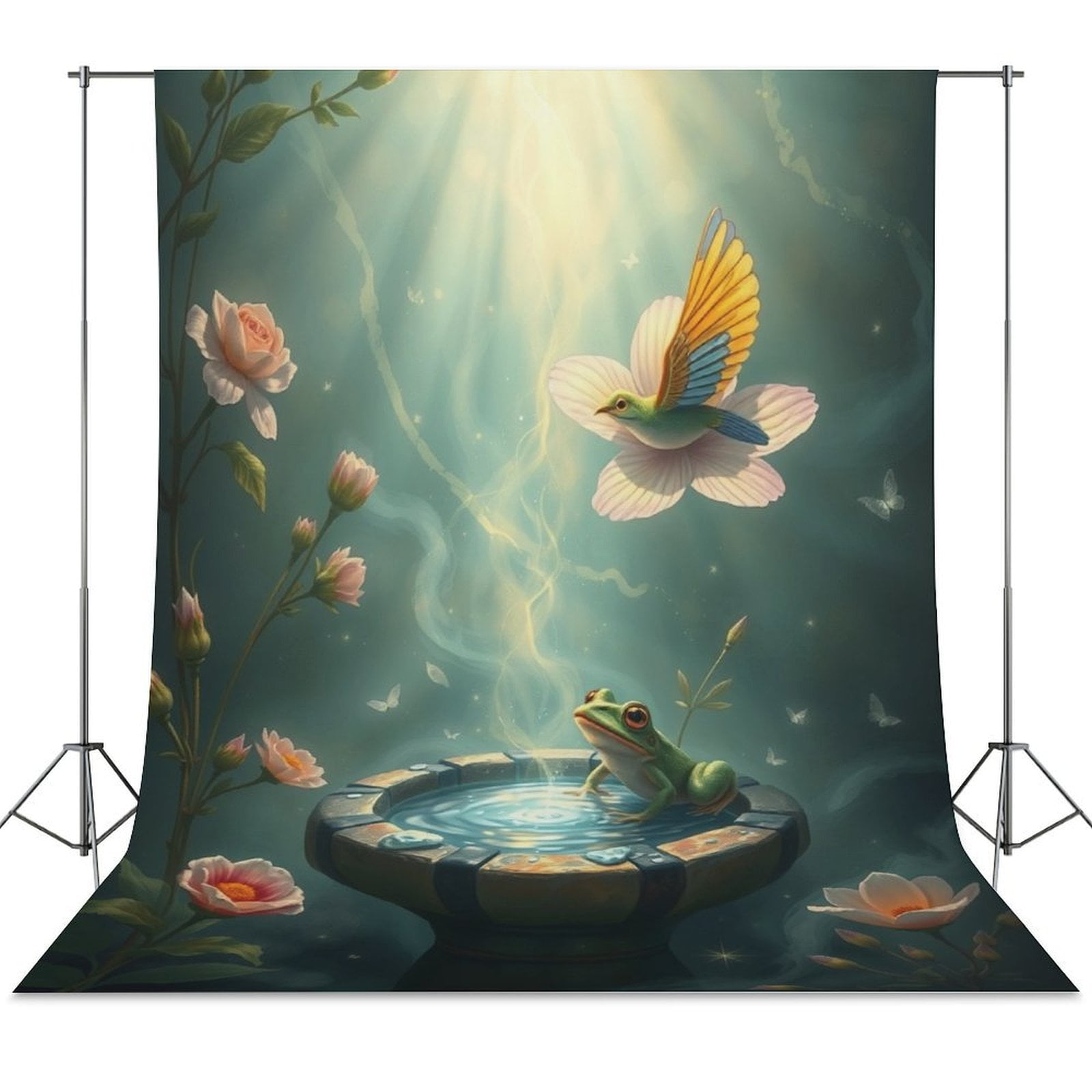 Frog in The Pond Party Backdrop Birthday Decoration Backgrounds for ...