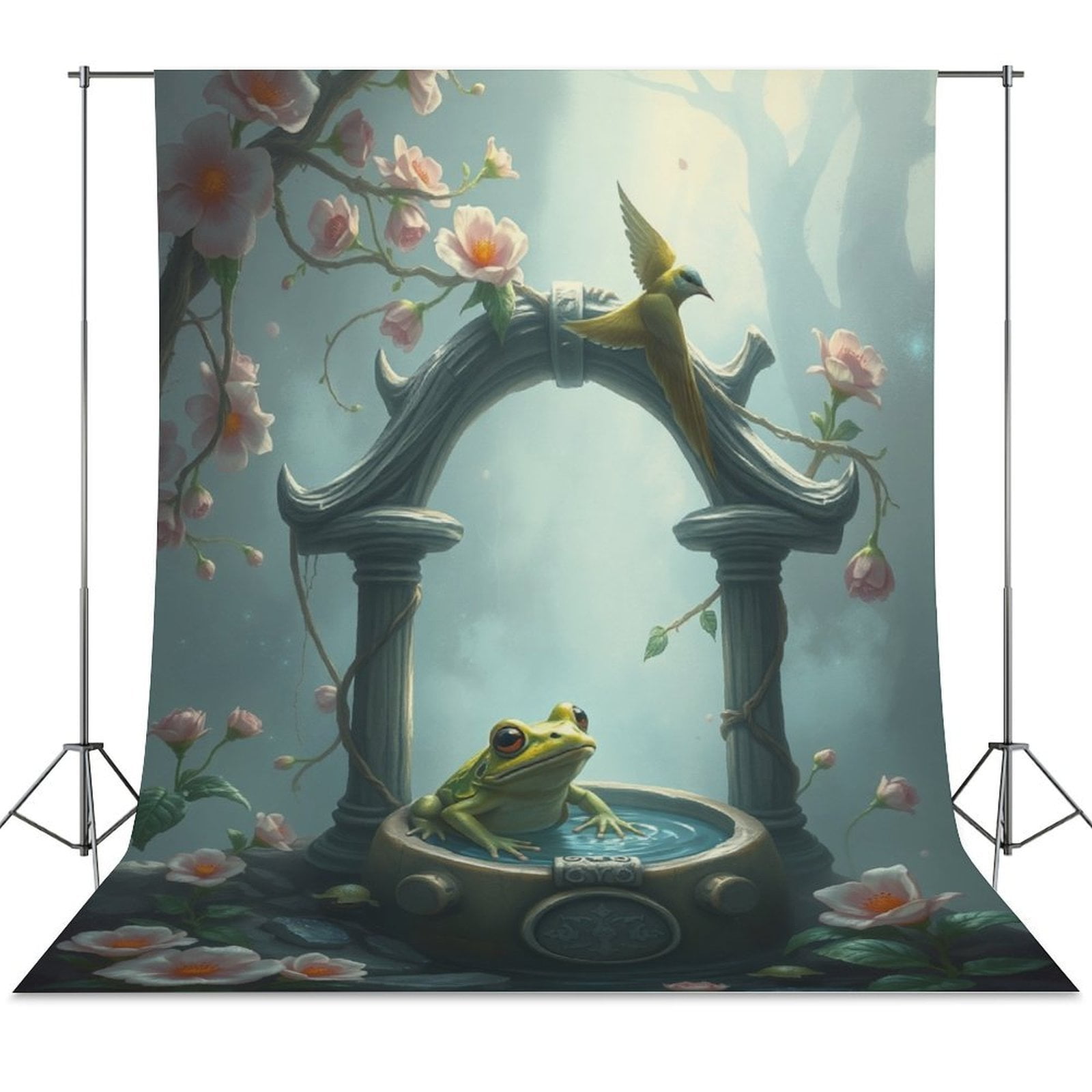 Frog in The Pond Party Backdrop Birthday Decoration Backgrounds for ...