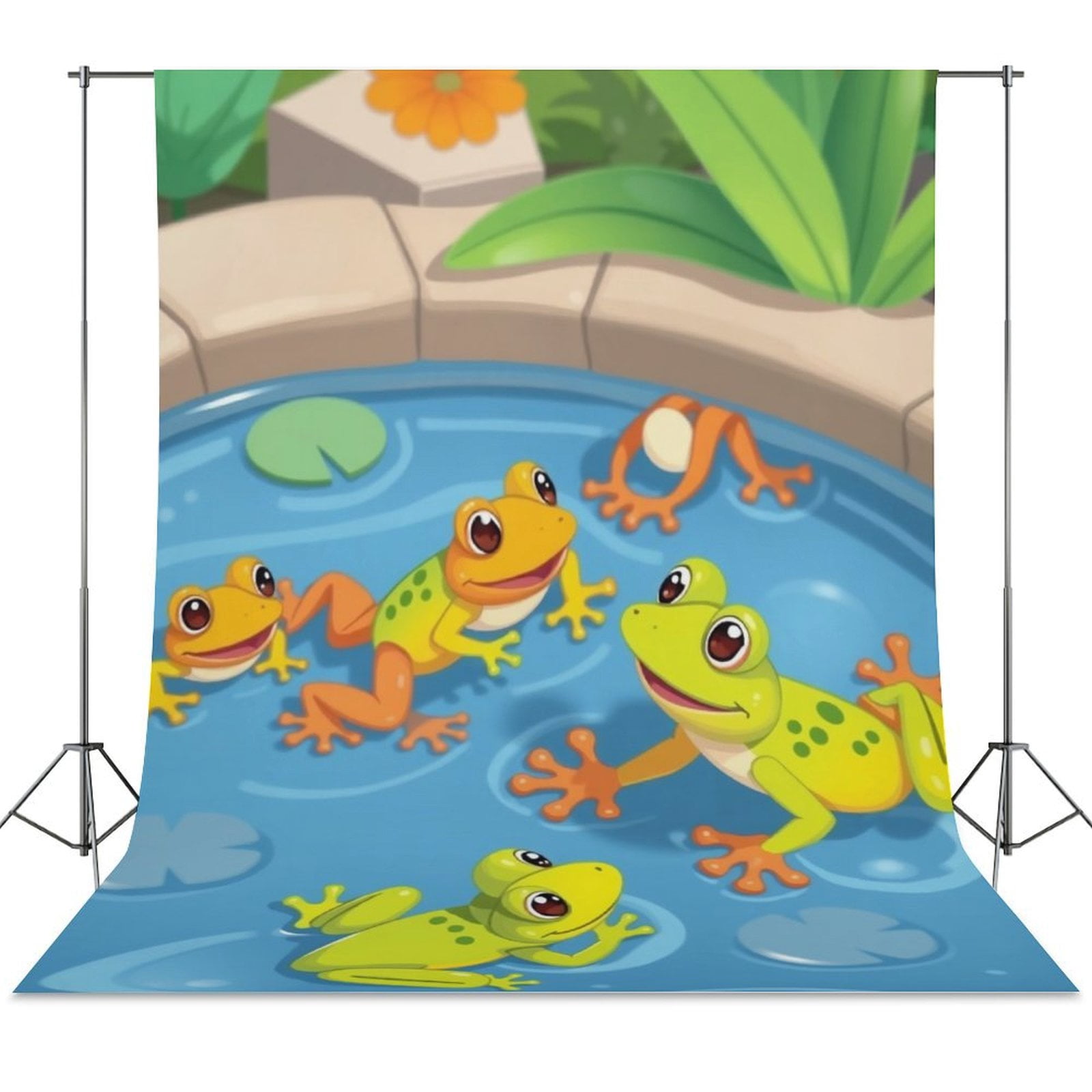 Frog in The Pond Photography Backdrops Adult Photostudio Props Decors ...