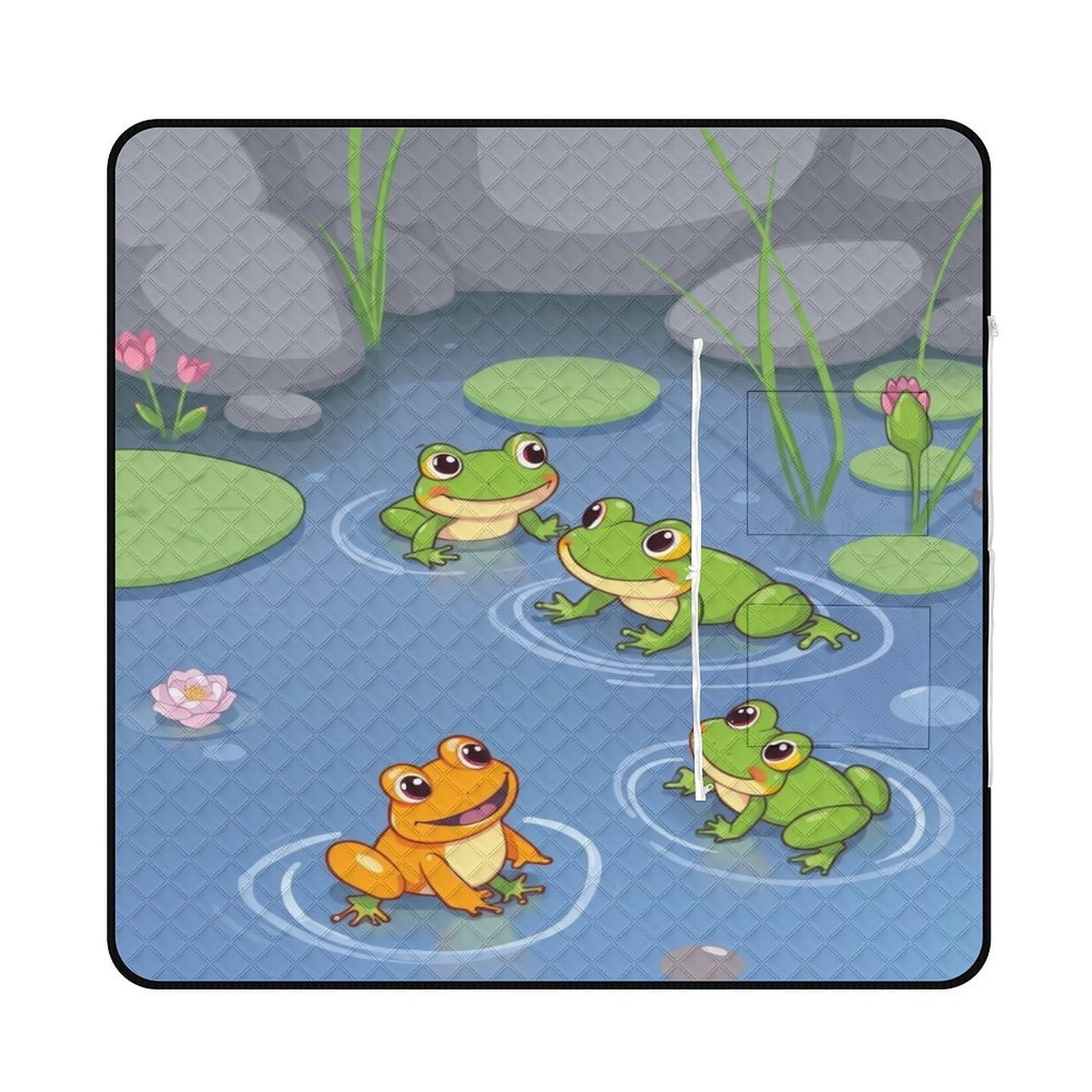 Frog in The Pond Portable Waterproof Outdoor Picnic Mat Camping Tent ...