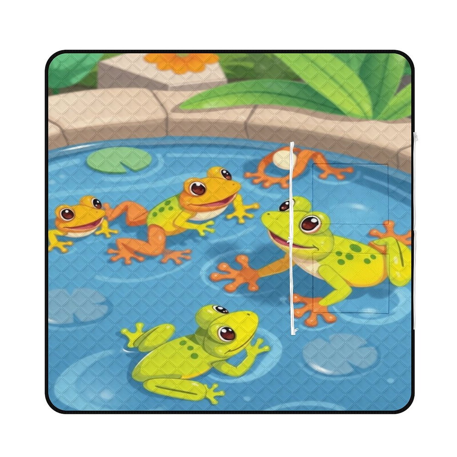 Frog in The Pond Portable Waterproof Outdoor Picnic Mat Camping Tent ...