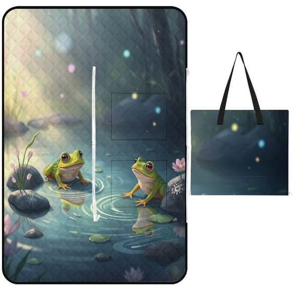 Frog in The Pond Portable Waterproof Outdoor Picnic Mat Camping Tent ...