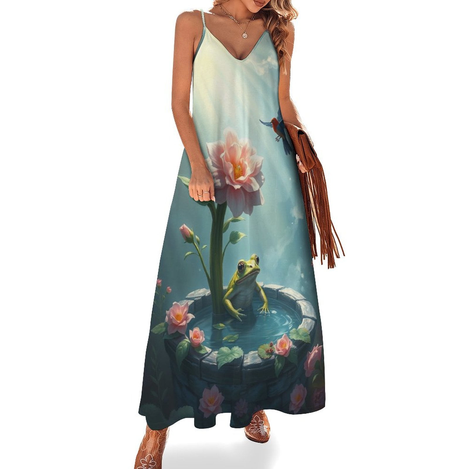 Frog in The Pond Sleeveless Dress Dresses for Women 2025 Luxury ...