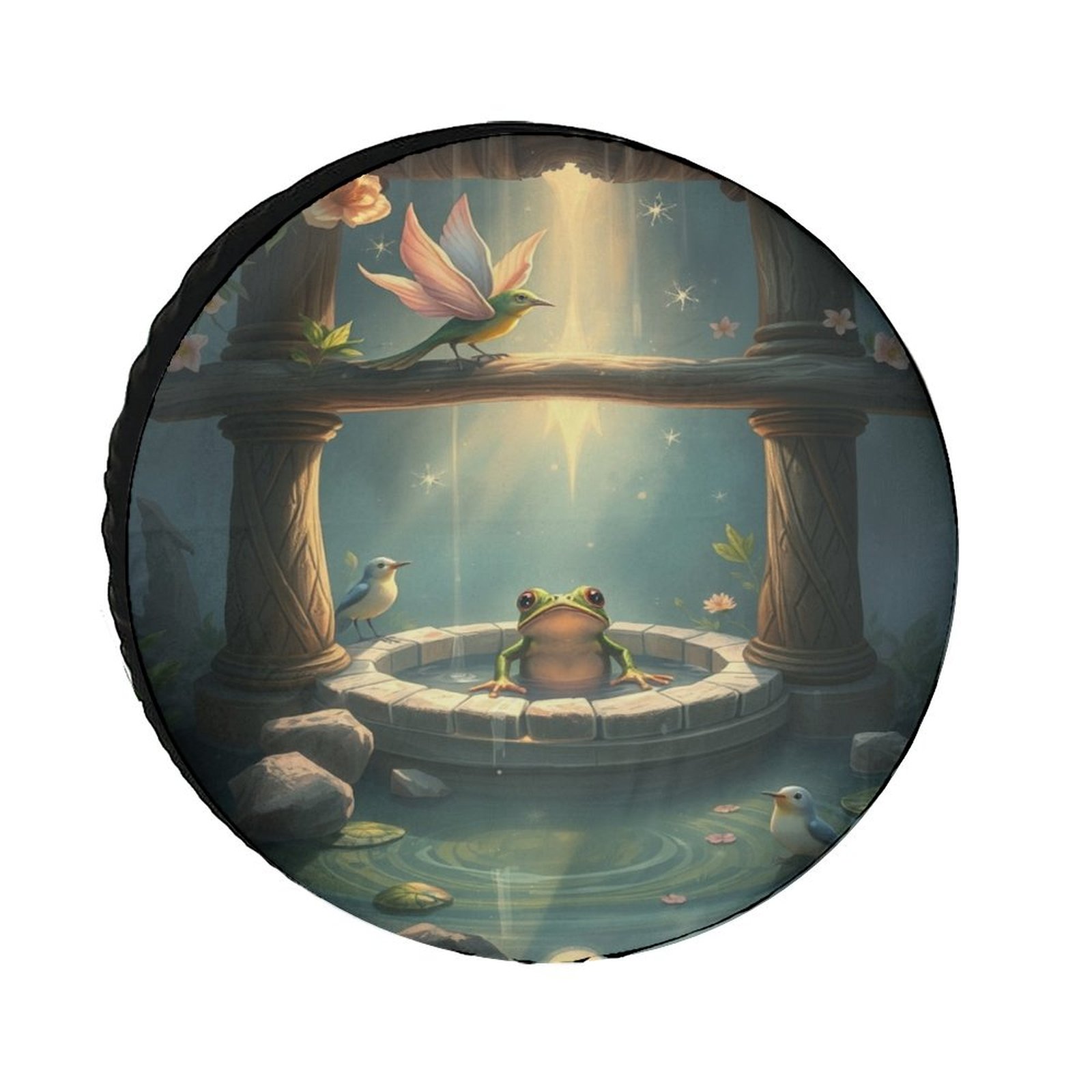 Frog in The Pond Spare Tire Cover Dust-Proof Wheel Tire Cover Fit ...