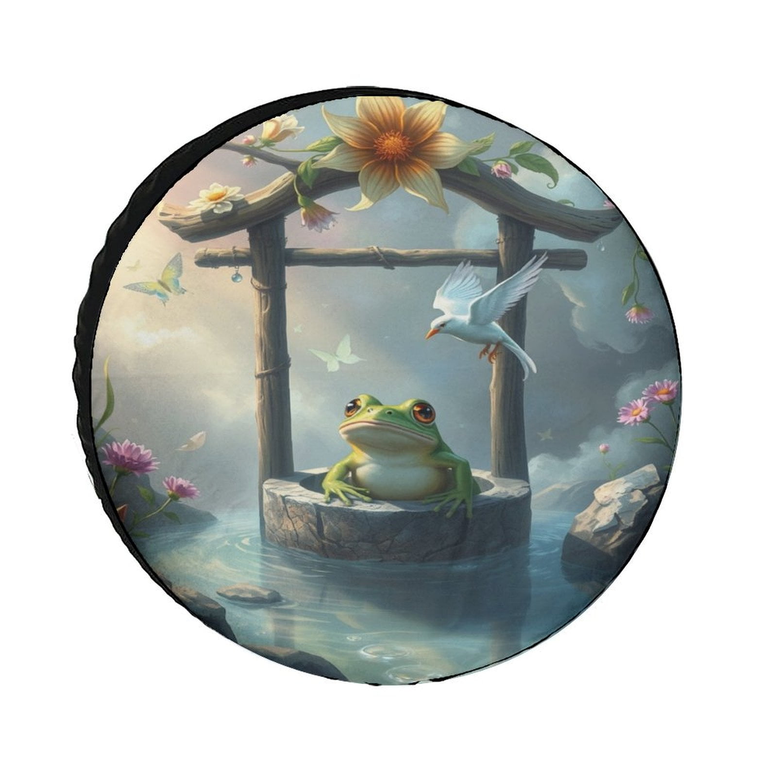 Frog in The Pond Spare Tire Cover Universal Wheel Tire Protectors for ...