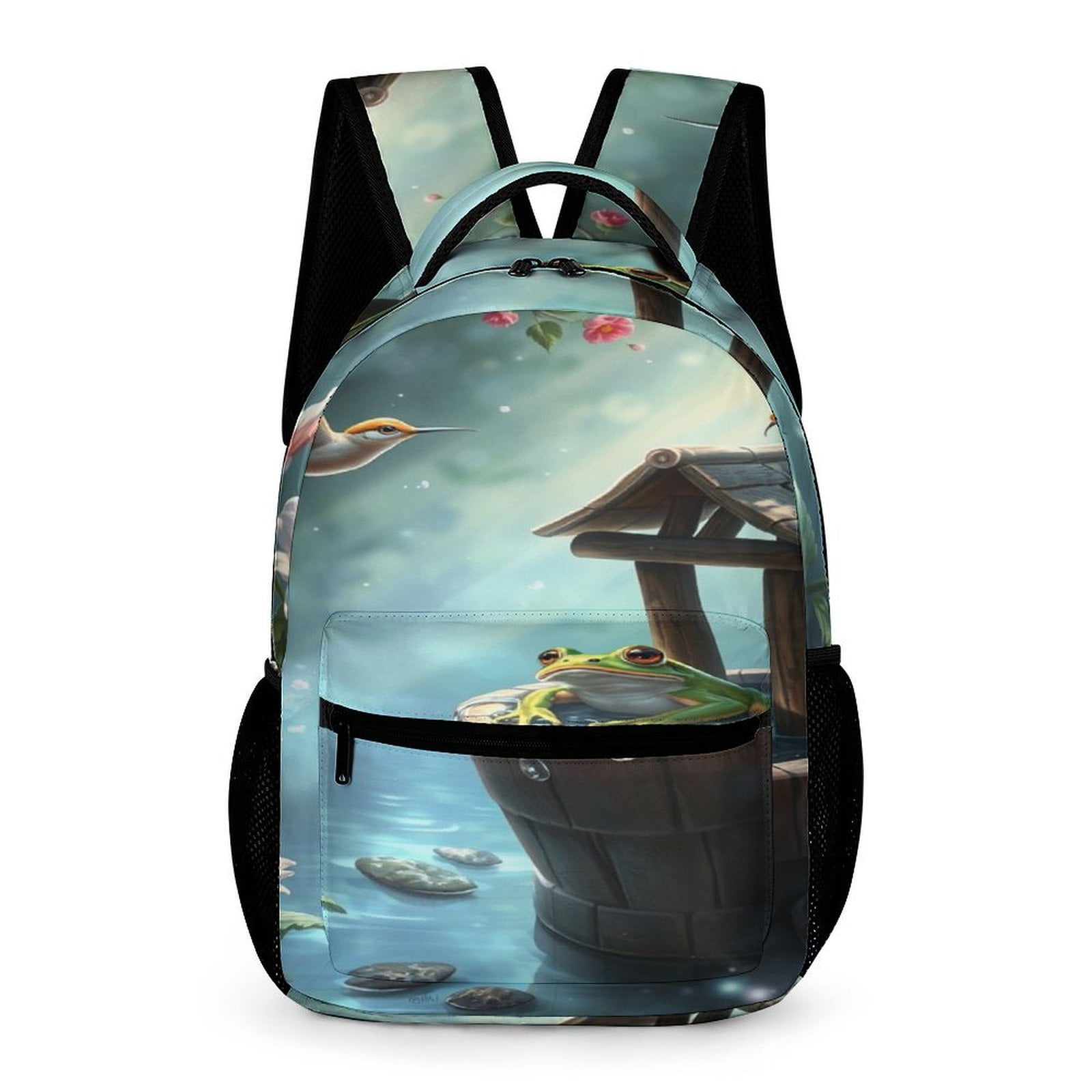 Frog in The Pond Travel Canvas Laptop Backpack For Women Men Aesthetic ...