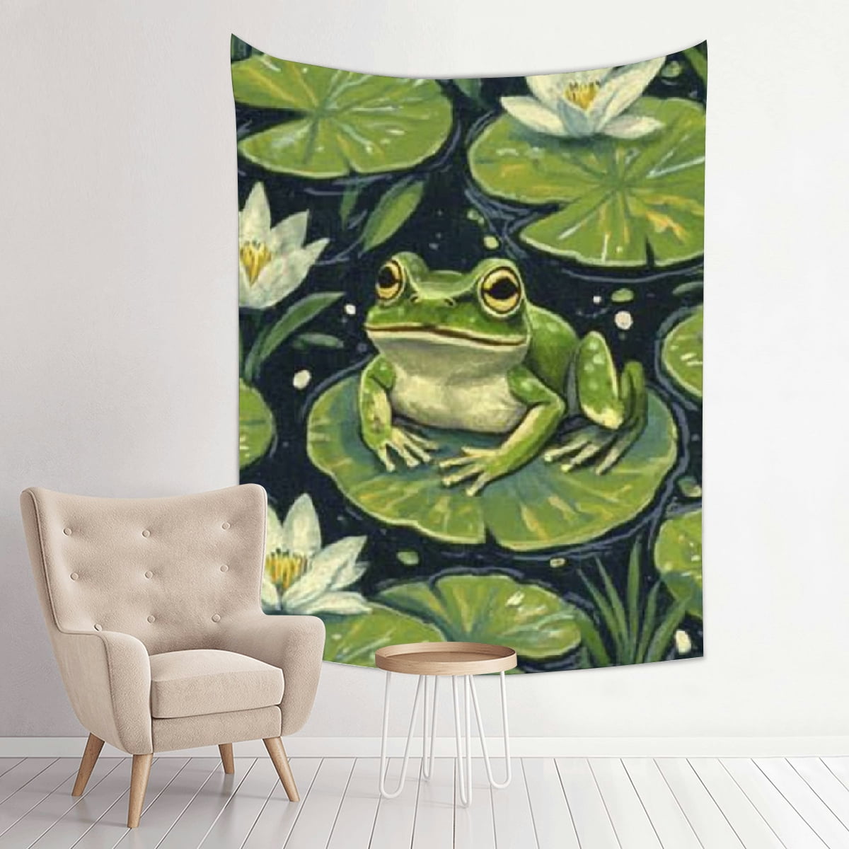 Frog lily pad leaves Tapestry Suitable for hanging, 100% Polyester Home ...