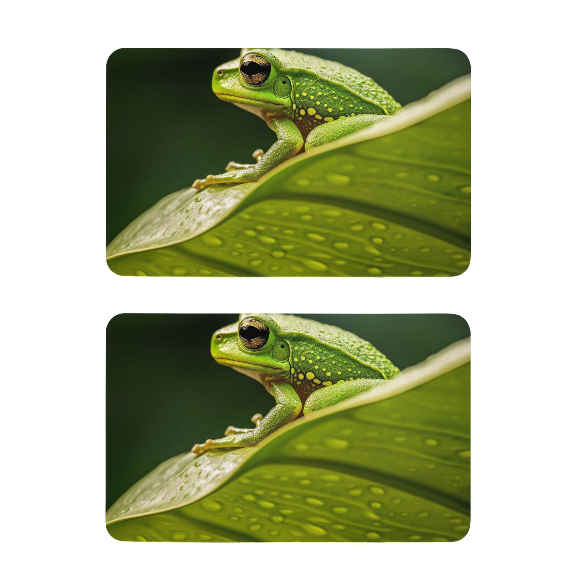 Frog on Lotus Leaf Fridge Magnetic Sticker Refrigerator Magnets Kitchen ...