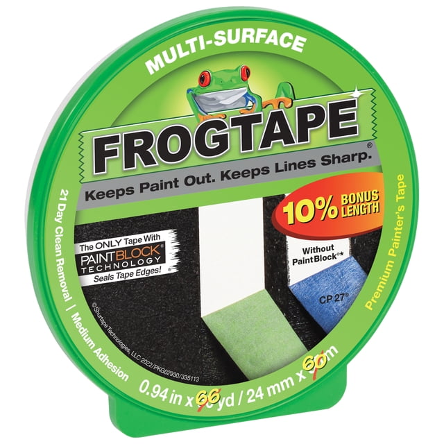 FrogTape 0.94 in. x 66 yd. Green Multi-Surface Painter's Tape - Walmart.com