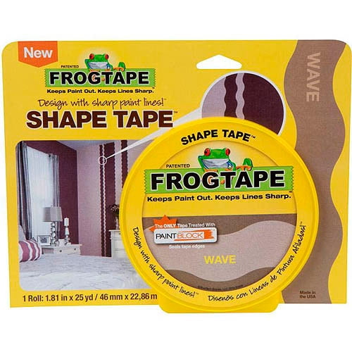 FrogTape 1.81 in. x 25 yd. Yellow Wave Painting Shape Tape - Walmart.com
