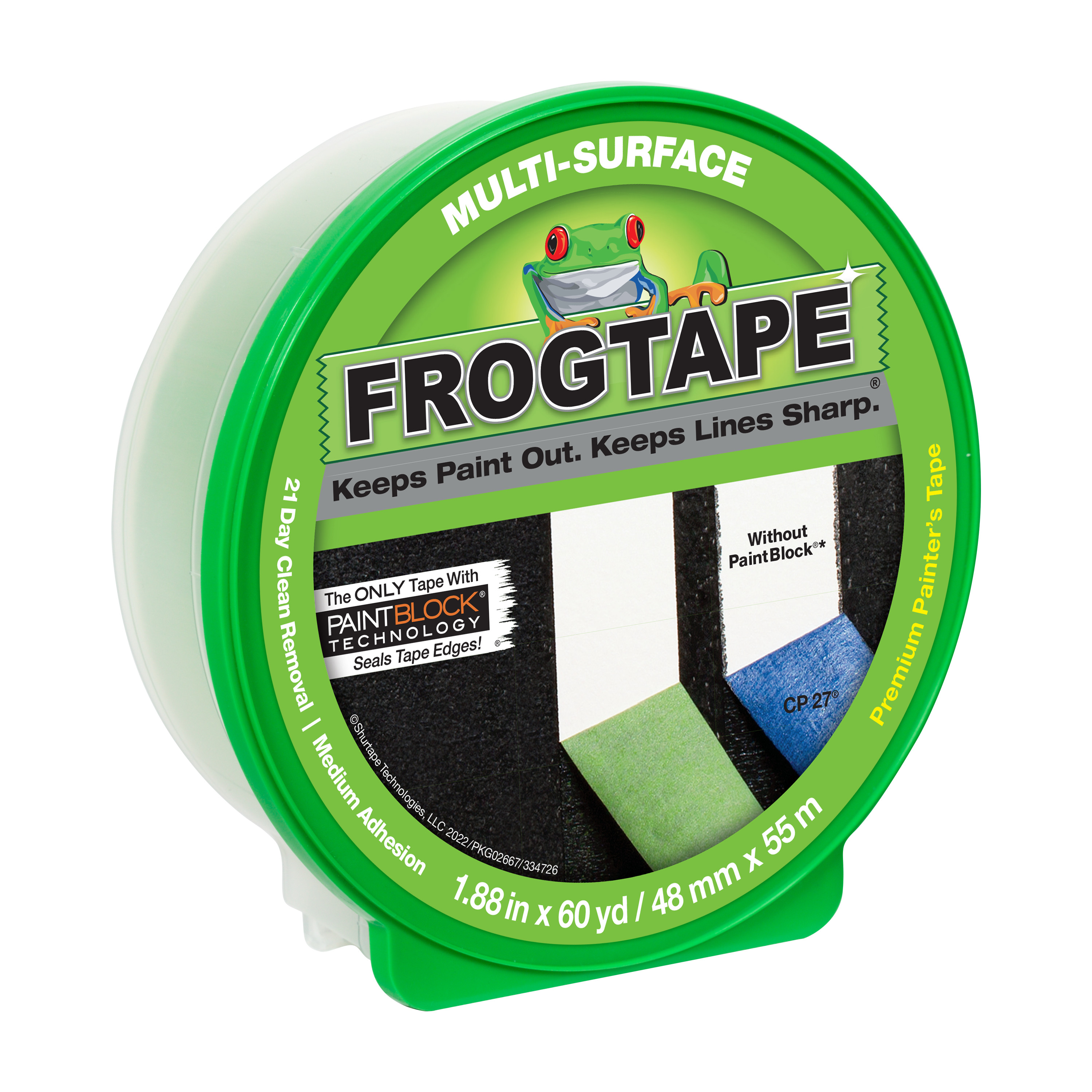 FrogTape 0.94 in. x 60 yd. Green Multi-Surface Painter's Tape - Walmart.com