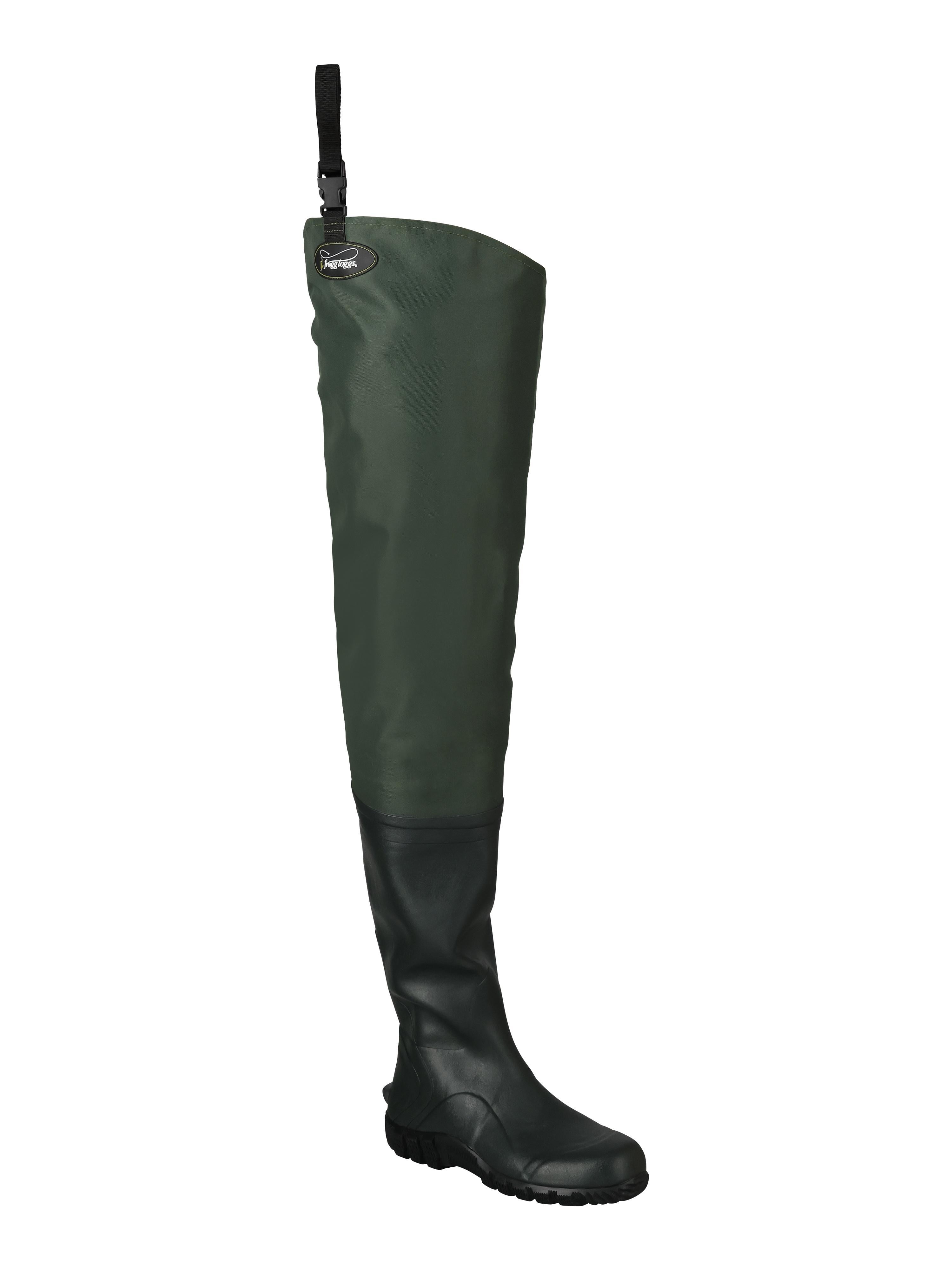 Frogg Toggs Men's Cascades 2-Ply Bootfoot Poly/Rubber Cleated Hip Wader ...