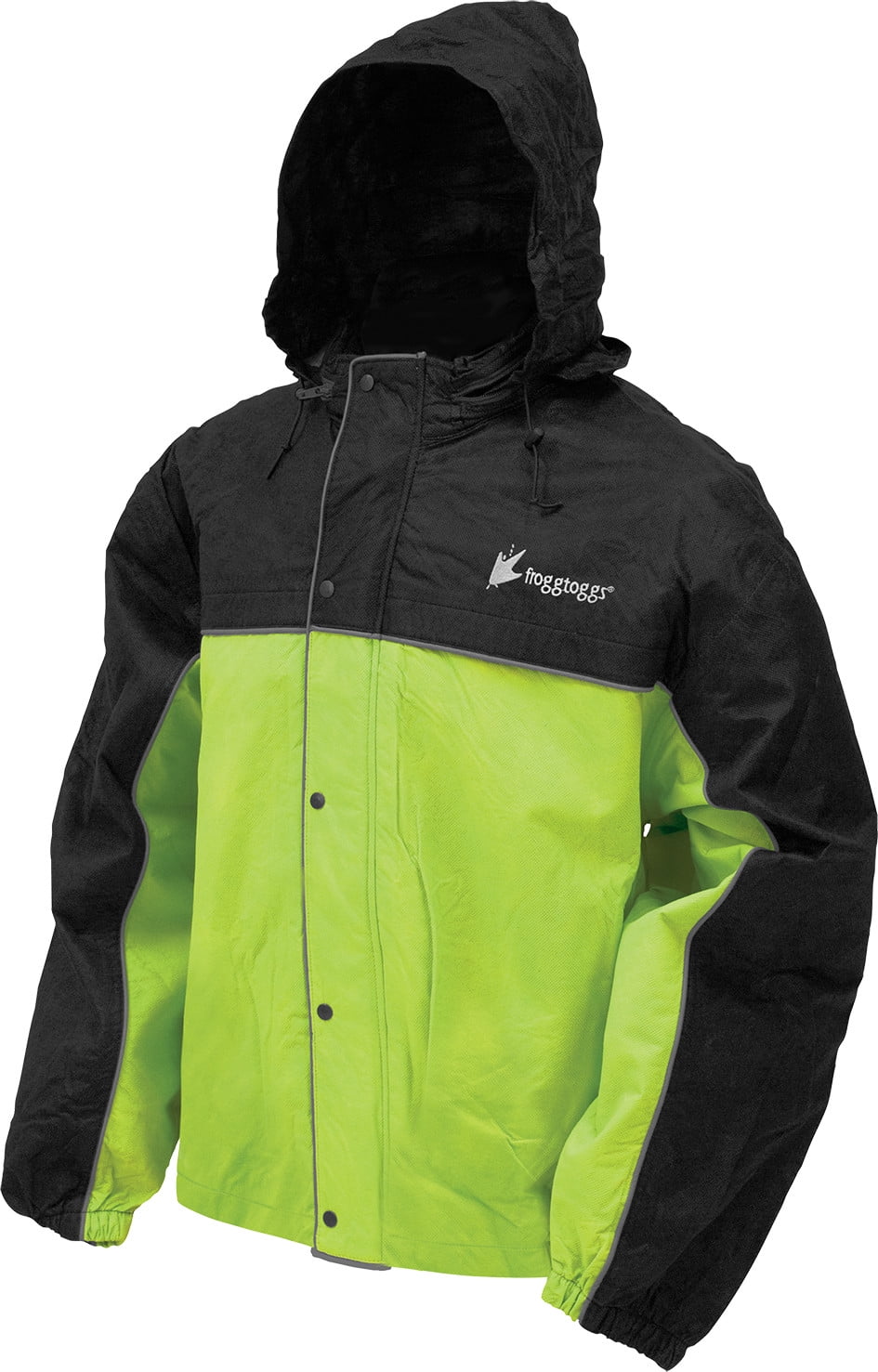 Frogg Toggs Outerwear Road Toad Rain Jacket Hi Viz Green/Black 2X ...