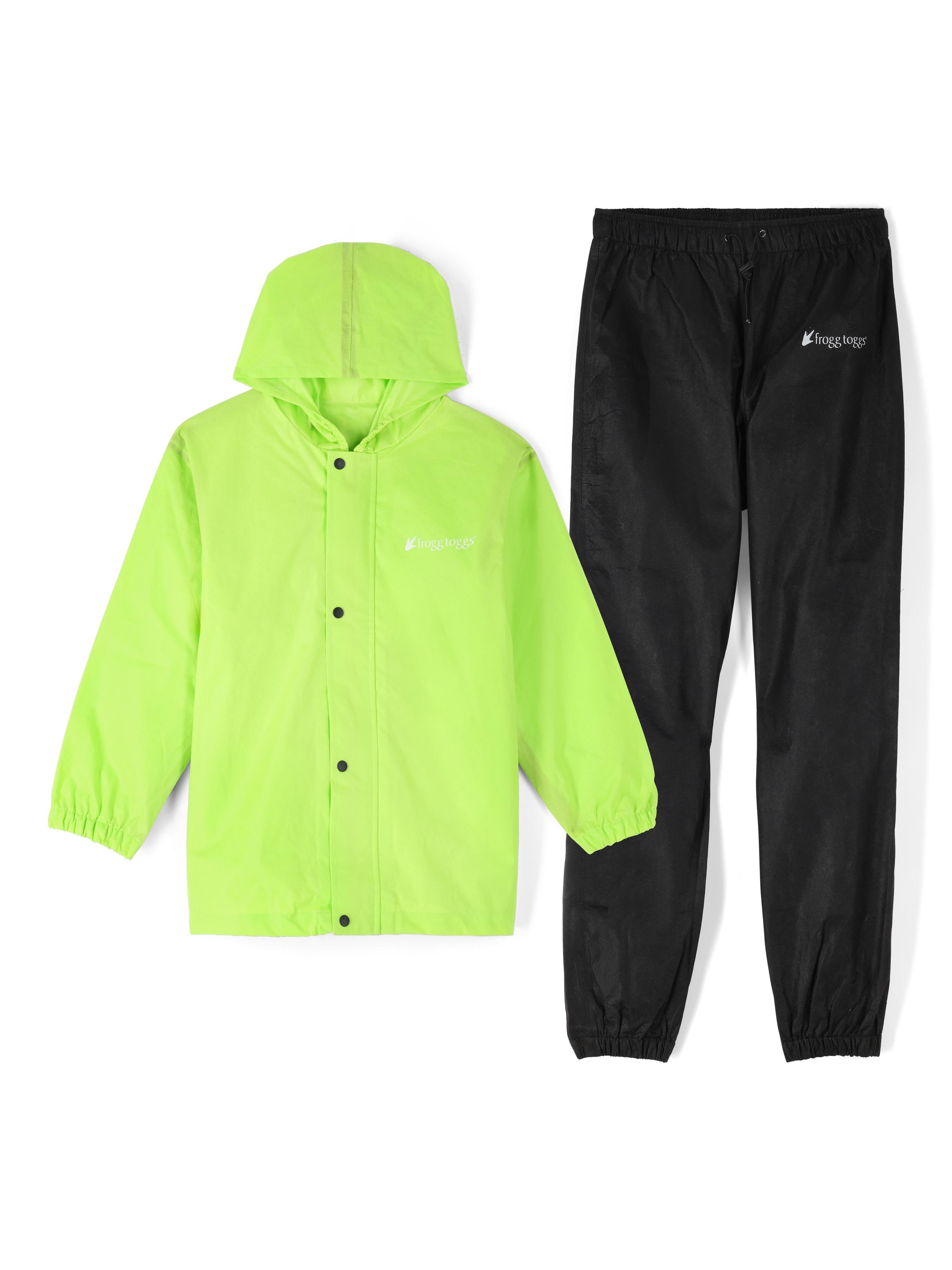 Frogg Toggs Lightweight Polly Woggs Kids Raincoat Gear, Hi-Vis Lime ...