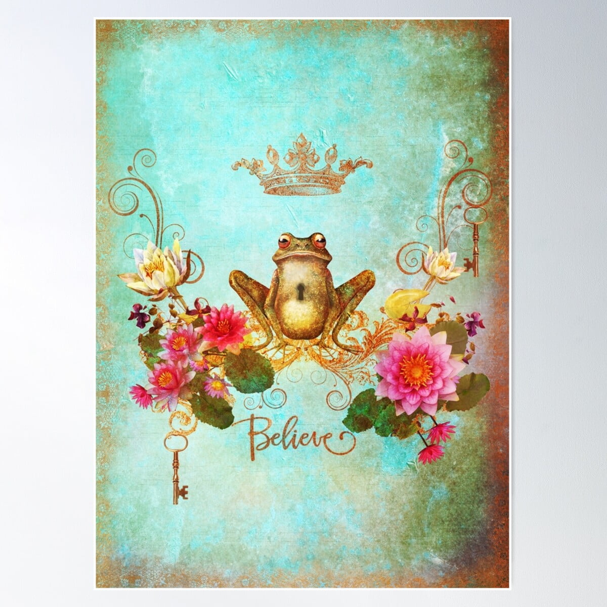 Frogger Prince Poster Wall Art, Modern Wall Decor For Living Room ...