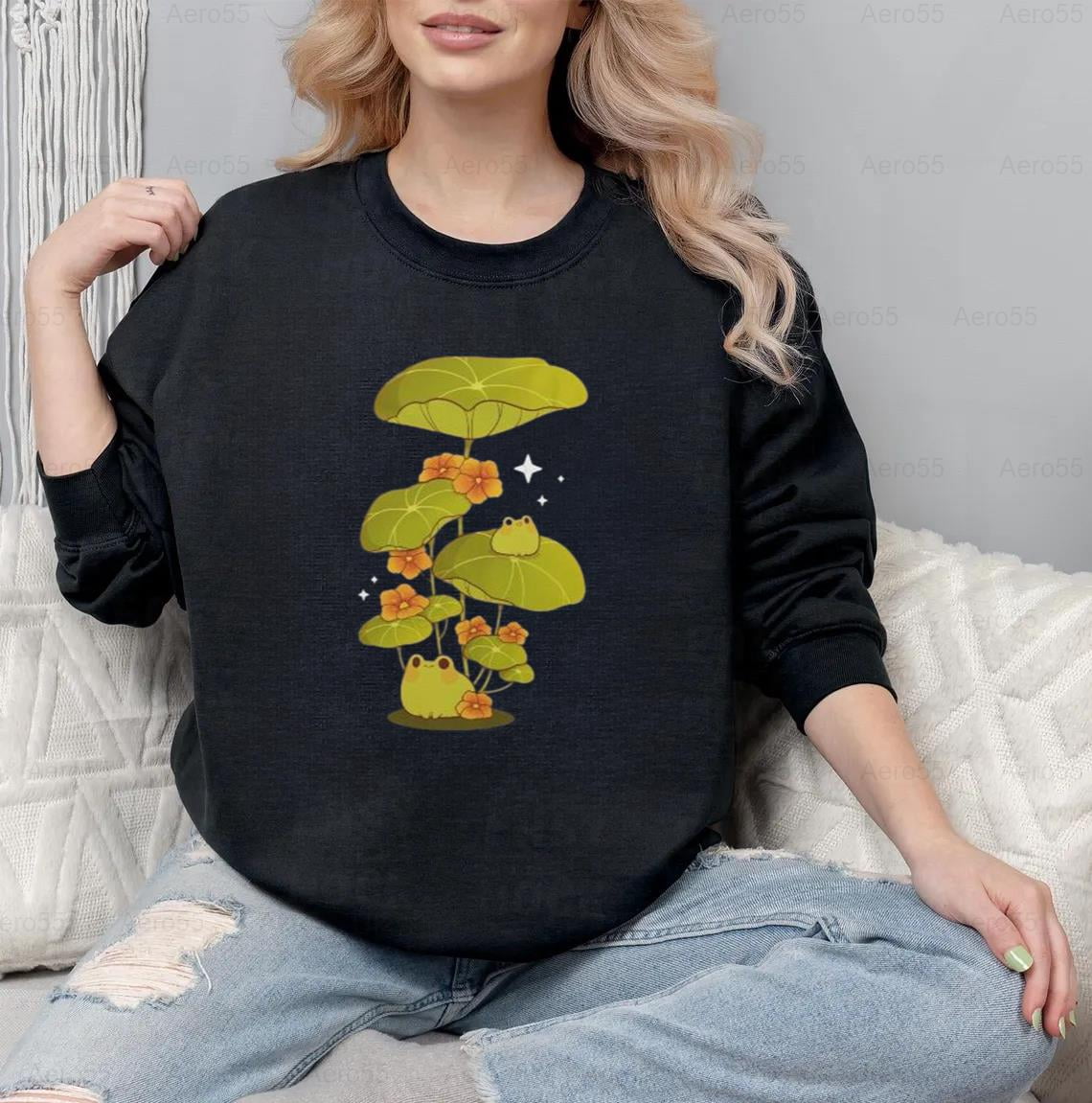 Froggies Sweatshirt with Watercress and Adorable Nature Art, for men ...