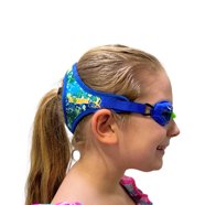 Frogglez Junior Children's Blue Frogz Swim Goggles with Fabric Strap ...