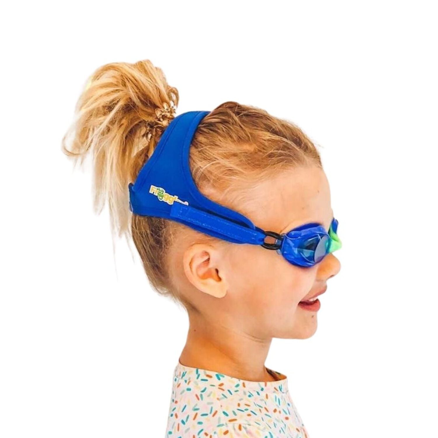 Frogglez Youth Junior Swim Goggles, Solid Blue for Kids Beach ...