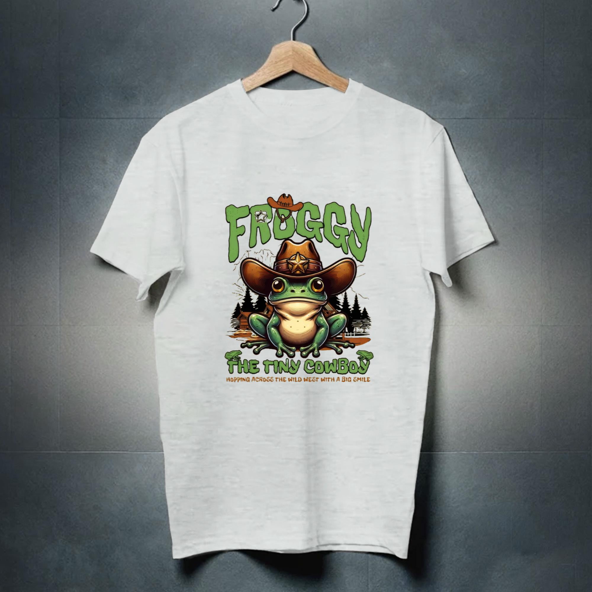 Froggy Sheriff Shirt, Frog Cowboy Vintage Old West Design, Size S - 3XL ...