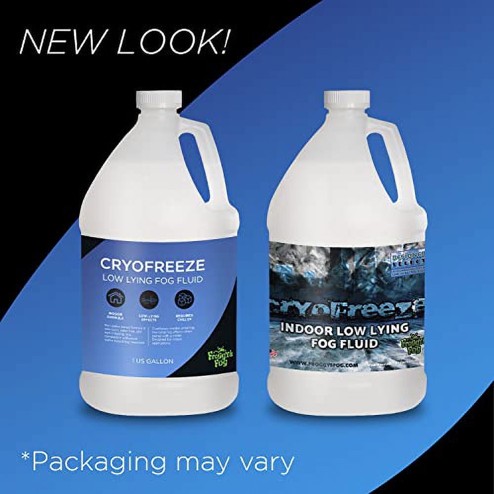 Froggy's Fog Cryofreeze Low Lying Fog Fluid for Stage and Studio, Use with Fog Chillers, Ground ...