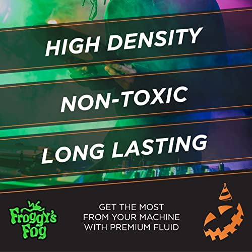 Froggy's Fog Halloween and Party Fog Fluid, High Output Long-Lasting ...