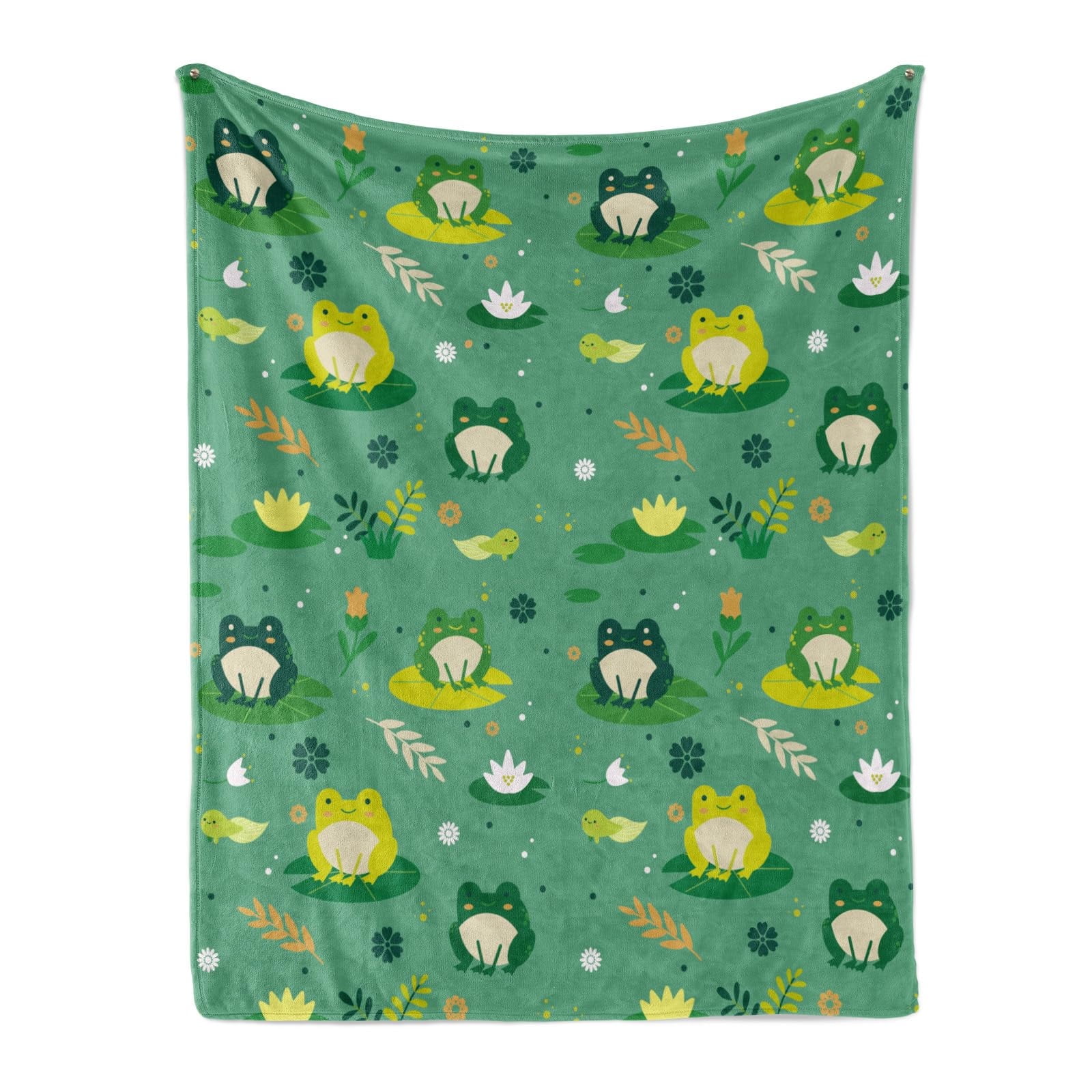 Frogs Blanket Cute Frogs Gifts Soft Flannel Lightweight Frogs Throw ...