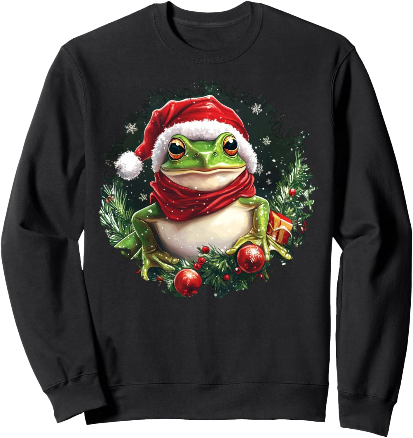 Frogs Christmas / Santa Claus Frog Sweatshirt - Walmart.com
